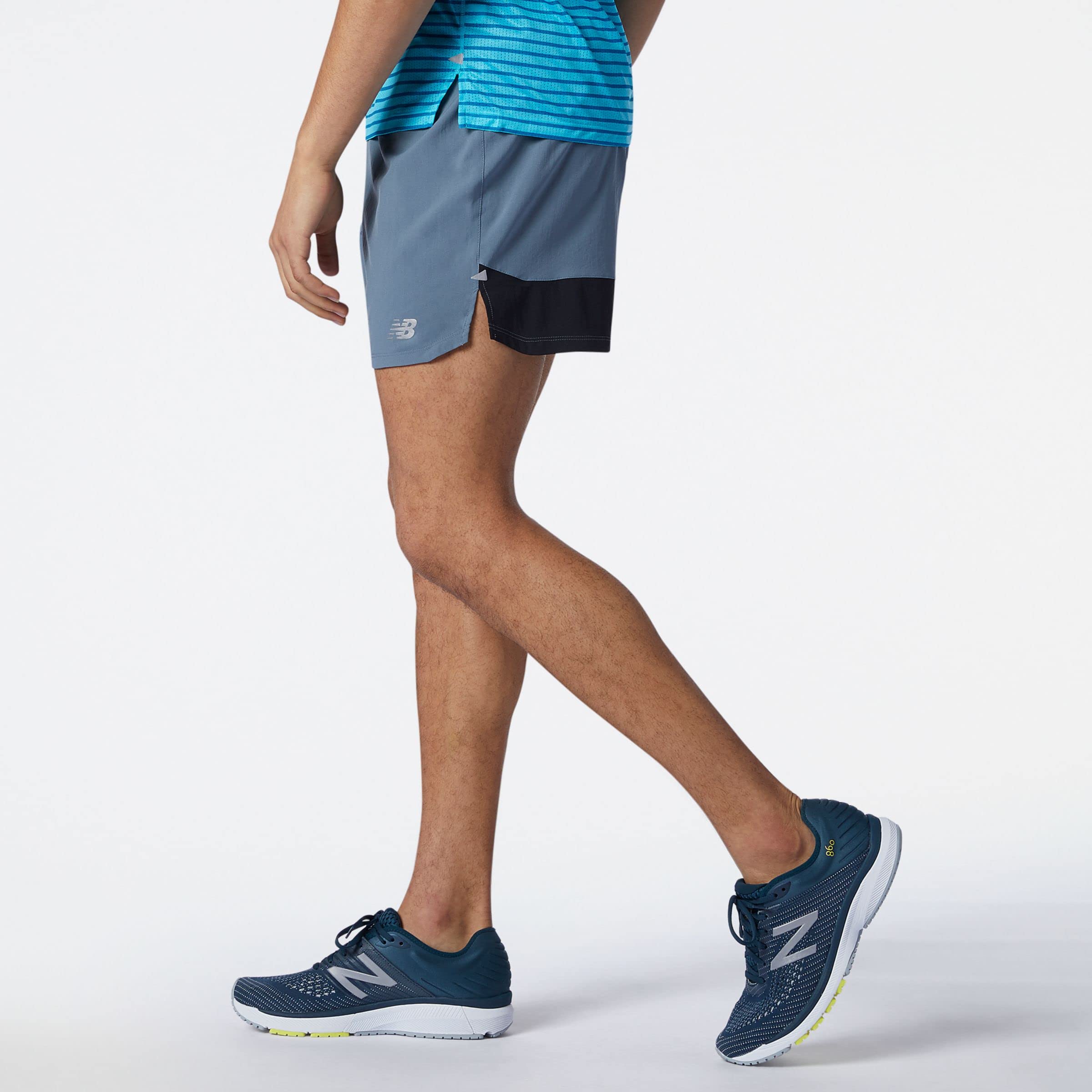 New Balance Men's Impact Run 5 Inch Short, Eclipse , Small