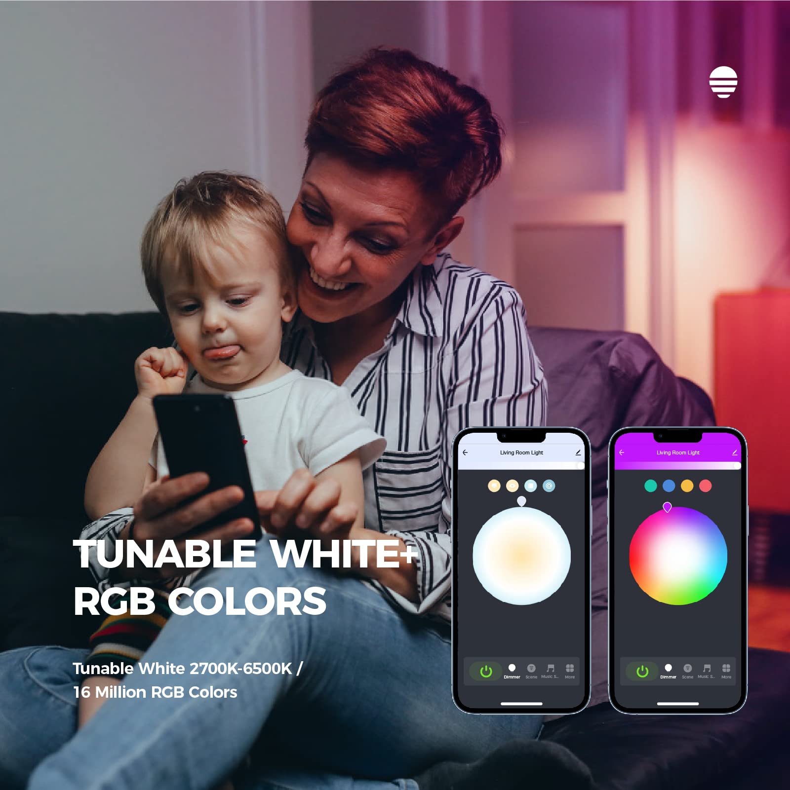 Smart GU10 LED Light Bulb, WiFi Bulb 38° Beam Angle,Track Light Bulb 5W (50W Equivalent), Dimmable RGBCW LED Bulb, 420LM, Compatible with Alexa/Google Assistant, No Hub Required, Pack of 6