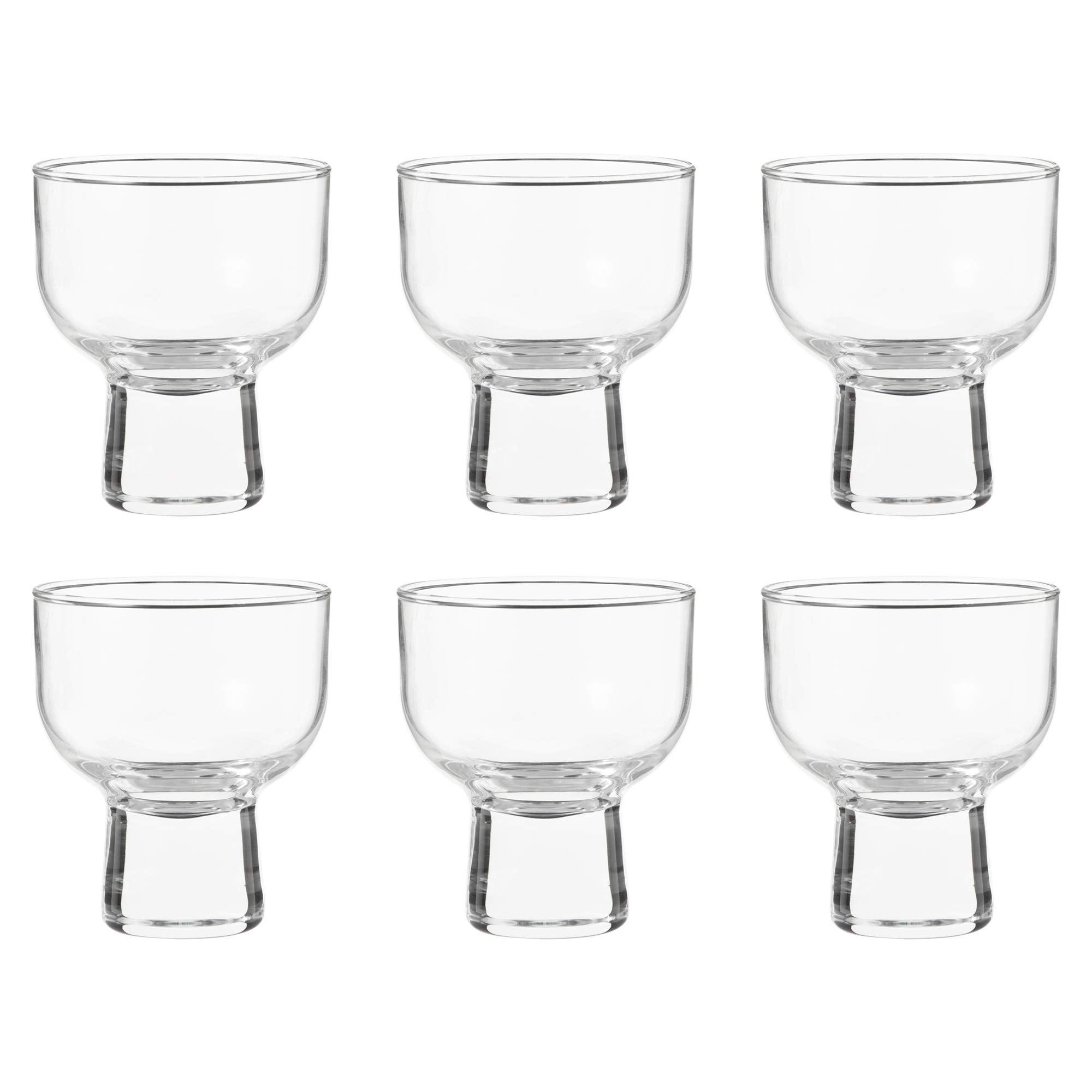 Toyo Sasaki Glass J-00300 Cooling Sake Glass, Clear, 4.2 fl oz (125 ml), Cup, Made in Japan, Dishwasher Safe, Pack of 6
