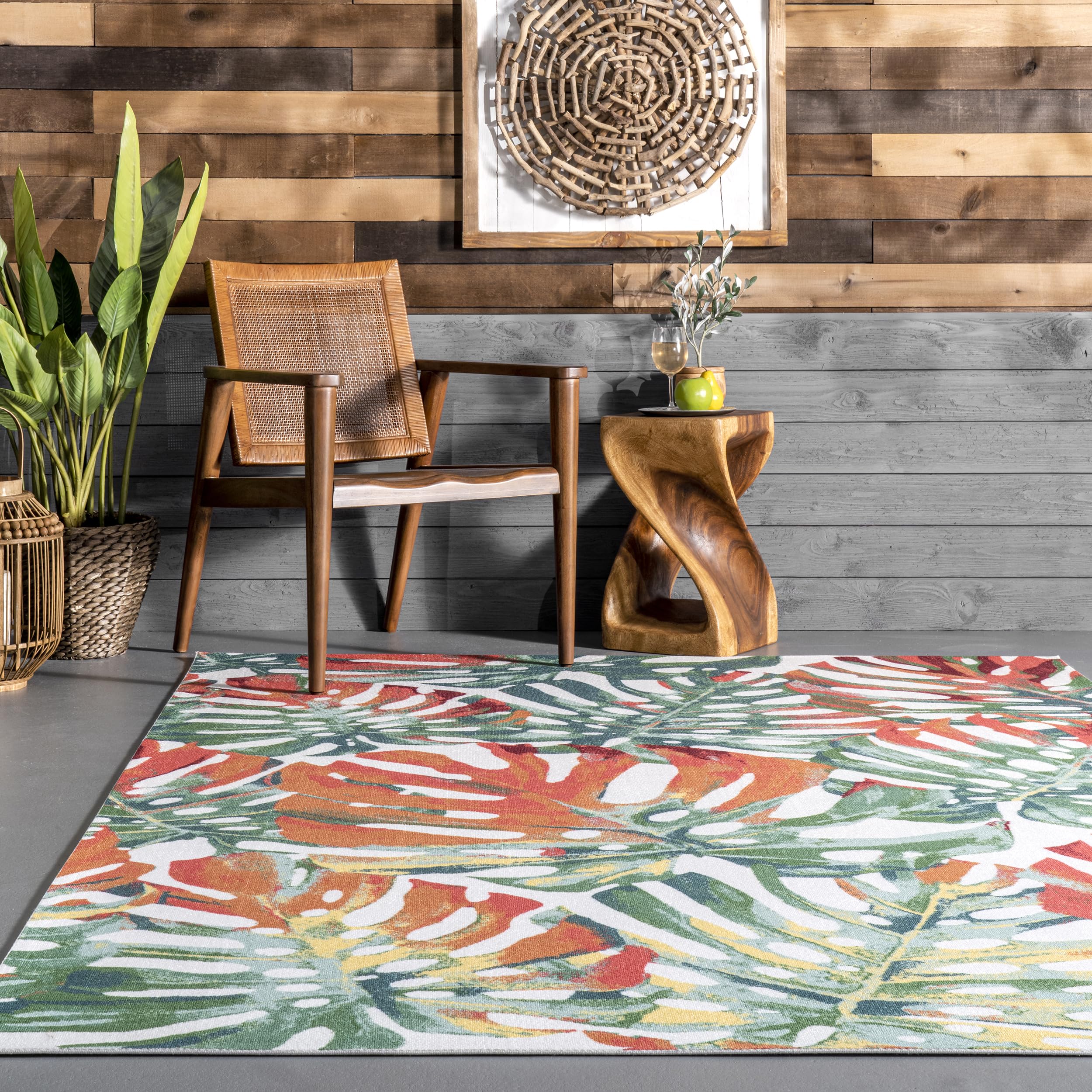 nuLOOM Contemporary Floral Janice Area Rug, 6' Square, Multi