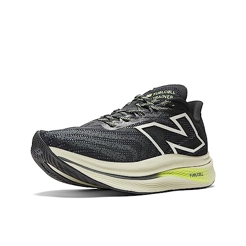 New Balance Men's FuelCell SuperComp Trainer V2 Running Shoe, Black/Thirty Watt, 10.5