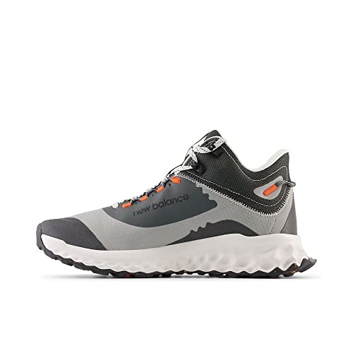 New Balance Men's Fresh Foam Garoe Mid V1 Trail Running Shoe, Shadow Grey/Grey Matter/Blaze Orange, 10.5