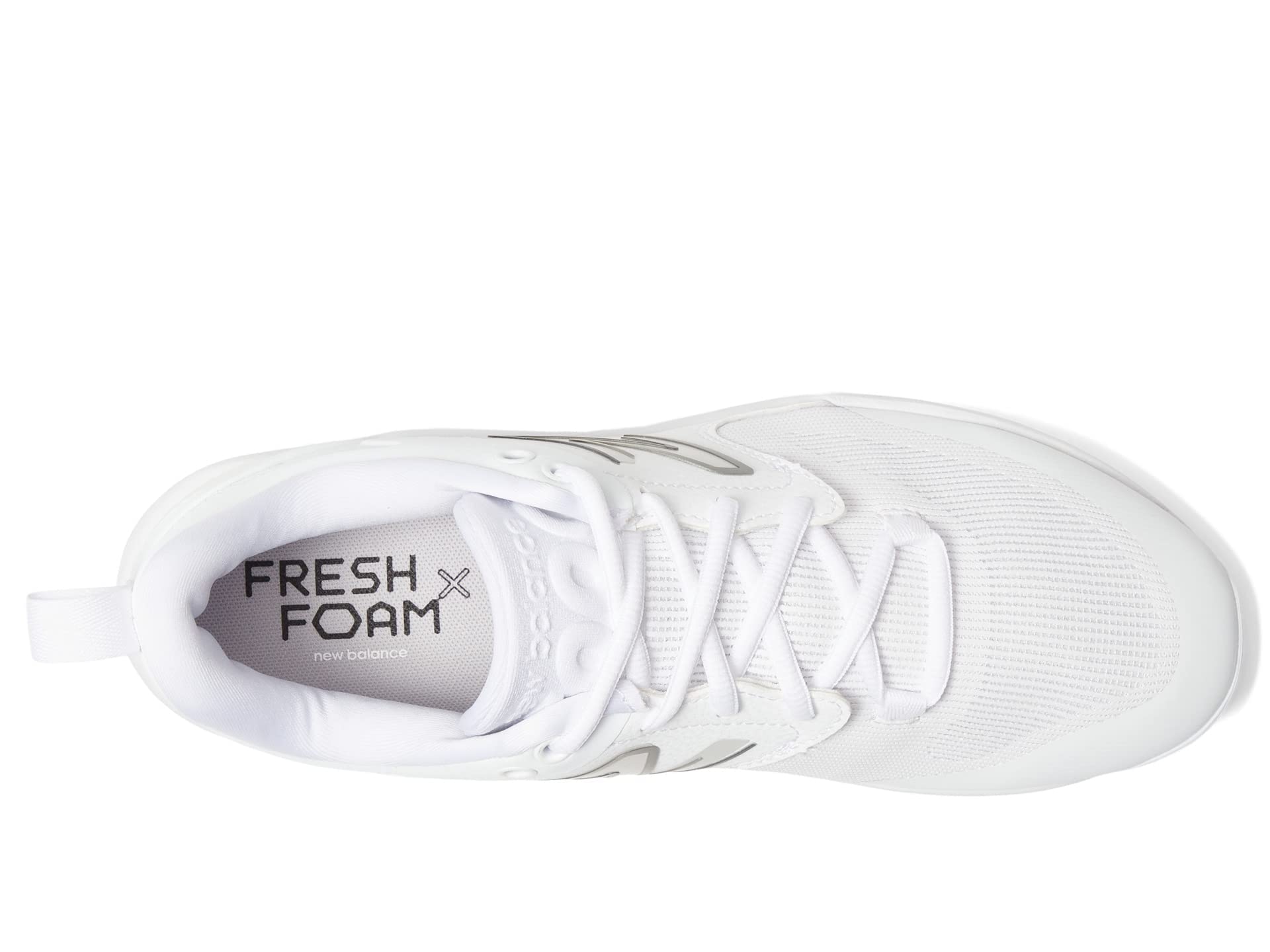 New Balance Men's Fresh Foam X 3000 V6 Metal Baseball Shoe, White/Black, 8.5