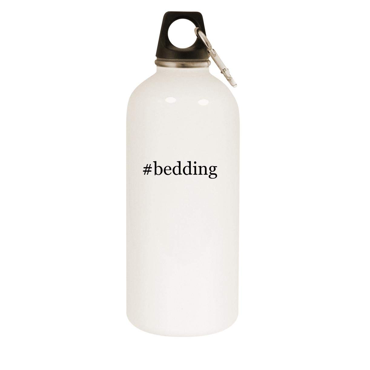 Molandra Products #bedding - 20oz Hashtag Stainless Steel White Water Bottle with Carabiner, White