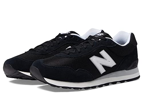 New Balance Women's 515 V3 Sneaker, Black/White 3, 6 Wide