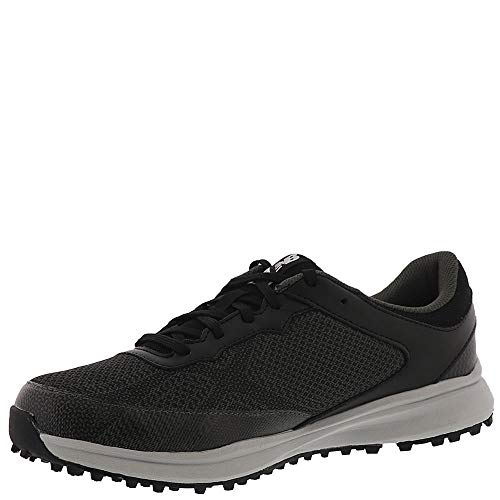 New Balance Men's Breeze Breathable Spikeless Comfort Golf Shoe, Black/Grey, 11D D US