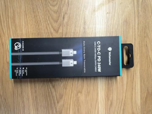 Yottamaster USB C to USB C Cable 240W, USB 4 Cable 1.64ft for Thunderbolt 3/4 Supports 40Gbps Data Transfer, Single 8K/Dual 4K Displays (1.64ft/0.5m)