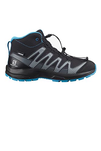 Salomon Kids XA PRO V8 MID CLIMASALOMON Waterproof Hiking Boots, Black/Monument/Hawaiian Ocean, 15 US Unisex Little