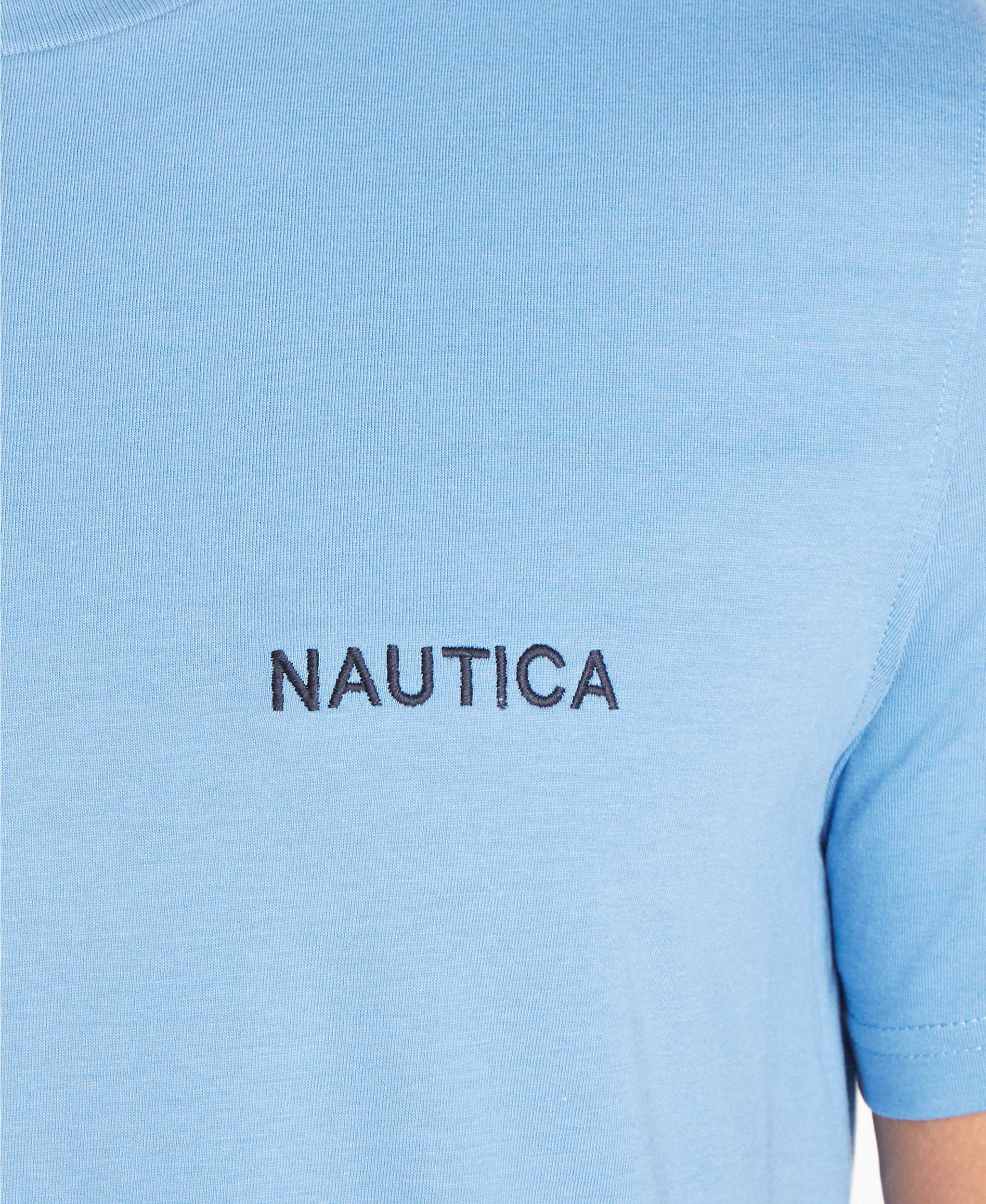 Nautica Men's Short Sleeve Crew Neck T-Shirt, Rivieria Blue Solid, Large