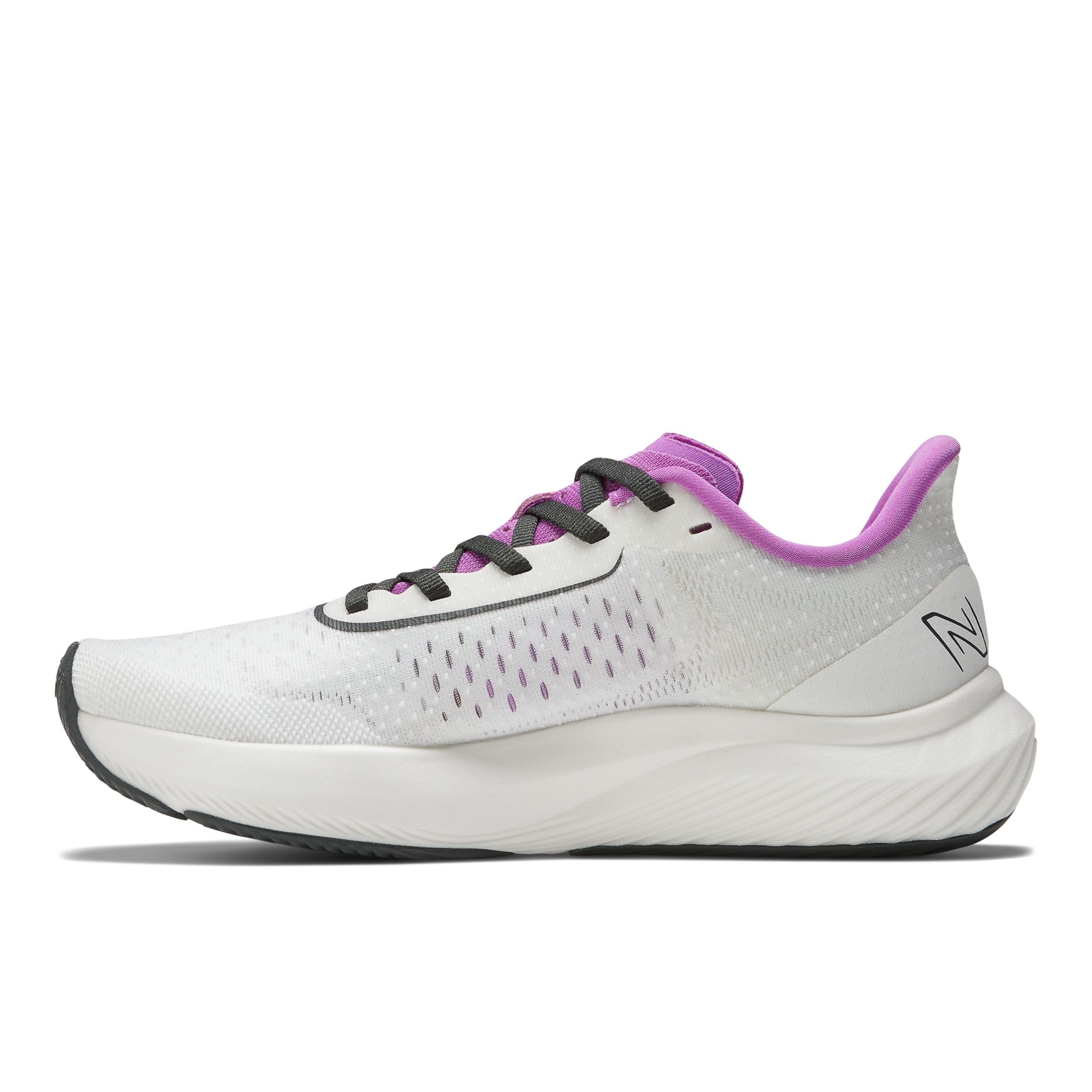 New Balance Women's FuelCell Rebel V3 Running Shoe, White/Cosmic Rose/Blacktop, 10