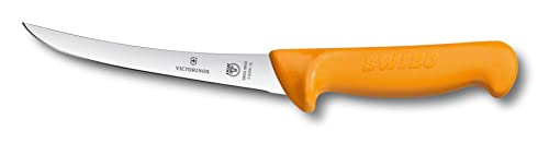 Victorinox "Swibo" Boning Knife with Curved Blade, Stainless Steel, Yellow, 16 x 5 x 5 cm