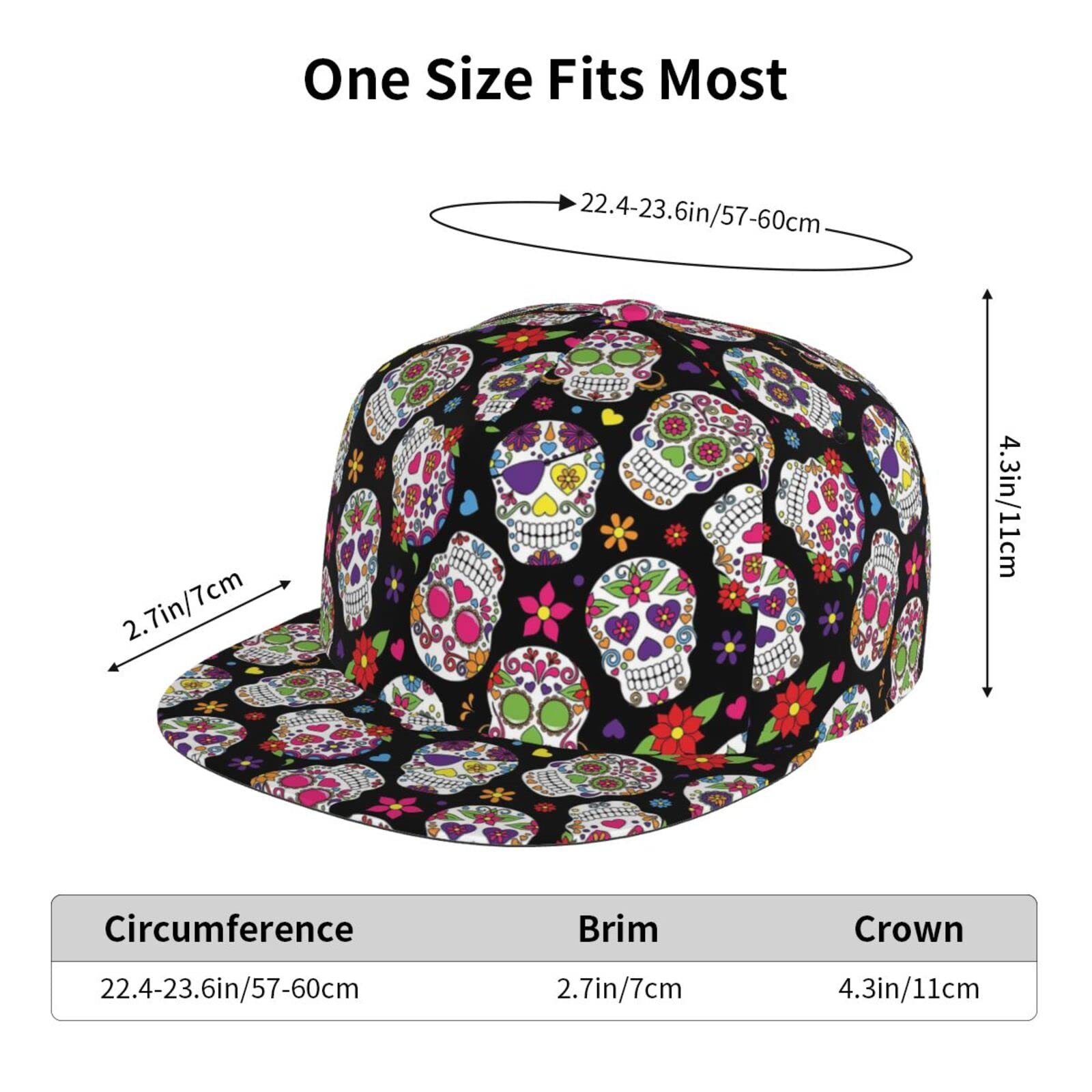 Tegcuid Baseball Cap Hip Hop Snapback Hat Fashion Flat Bill Brim Adjustable Dad Hats for Men Women
