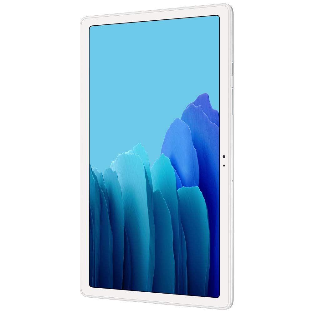 SAMSUNG Galaxy Tab A7 10.4" (2020, WiFi + Cellular) 32GB 4G LTE Tablet GSM Unlocked, International Model w/US Charging Cube - SM-T505 (Silver) Renewed