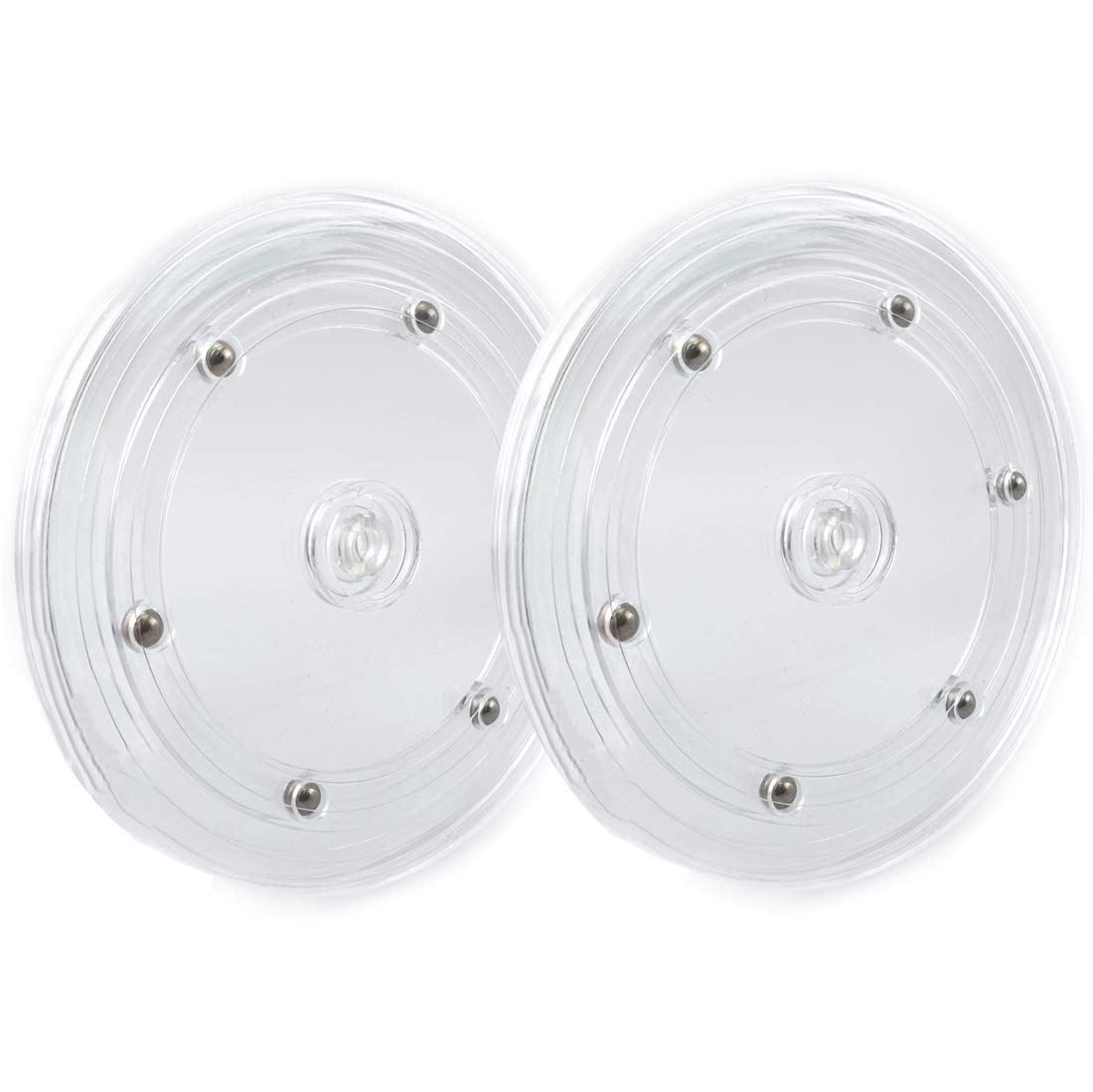 SDTC Tech 2-Pack 6 Inch Lazy Susan Turntable Organizer 360 Degree Rotating Bearings Acrylic Round Turntable for Kitchen Corner Cabinets/Spice Rack/Table Cake Decorating - Clear Tone