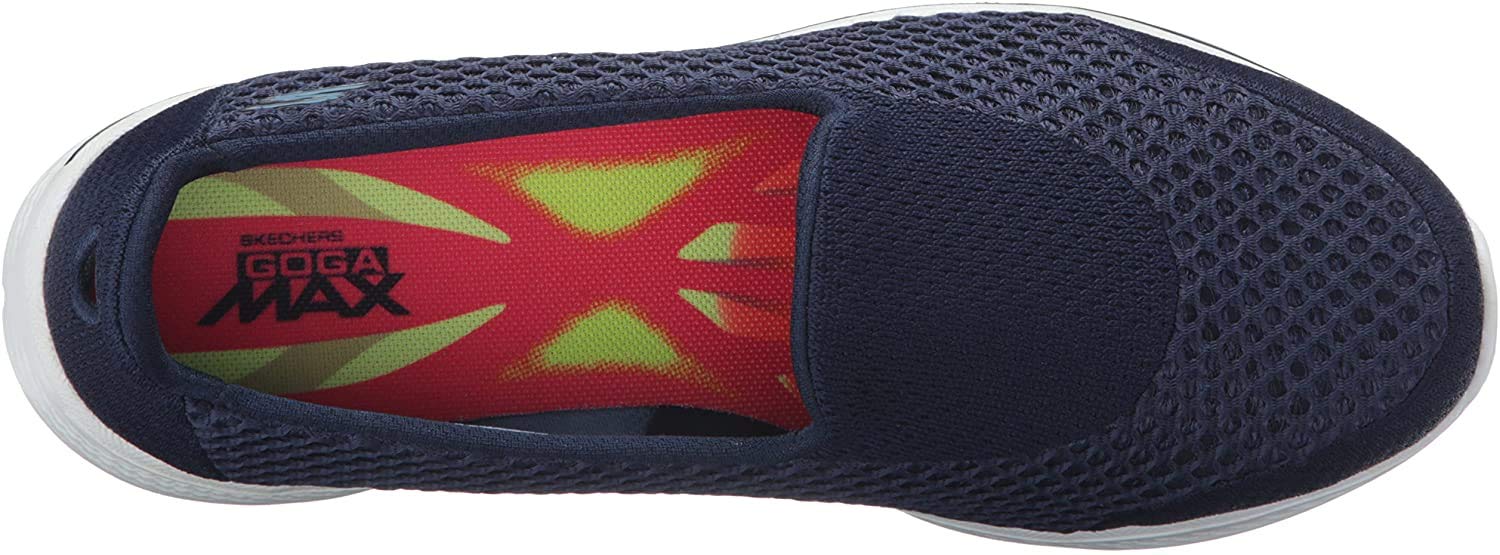 Skechers Performance Women's Go Walk 4 Kindle Slip-On Walking Shoe, Navy/White, 9.5 Wide
