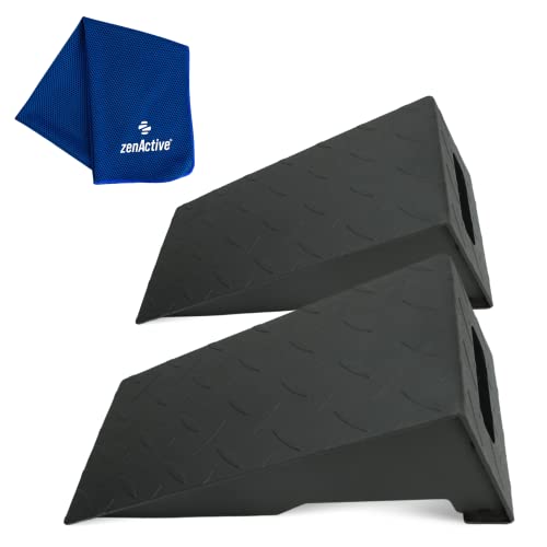 Squat Wedge - Metal Slant Board with Towel - Knees Over Toes Wedge Blocks - Incline Board for Squats, Deadlift & Lunges - Heel Elevated Squats & Calf Stretching - Physical Therapy & Exercise Equipment