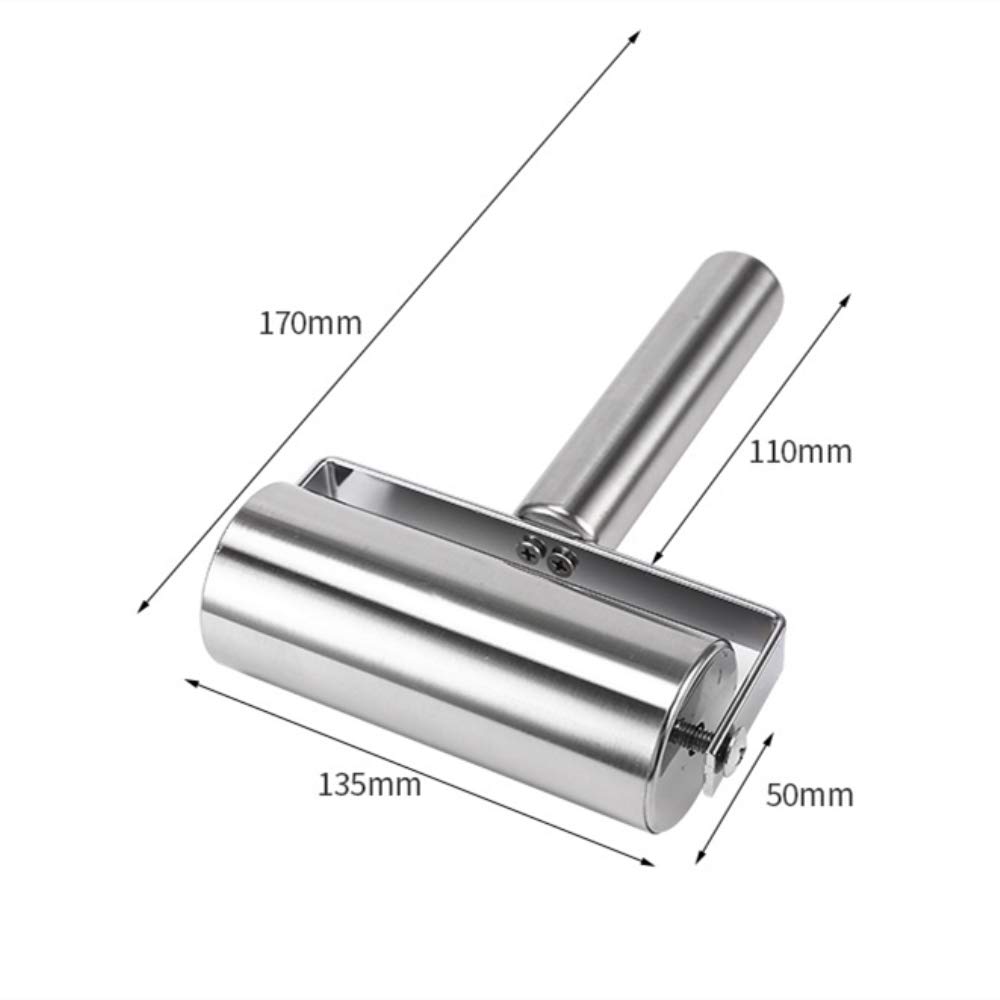 Stainless Steel Rolling Pin Pastry Pizza Fondant Bakers Roller Metal Kitchen Utensils Ideal for Baking Dough, Pizza, Pie, Pastries, Pasta and Cookies