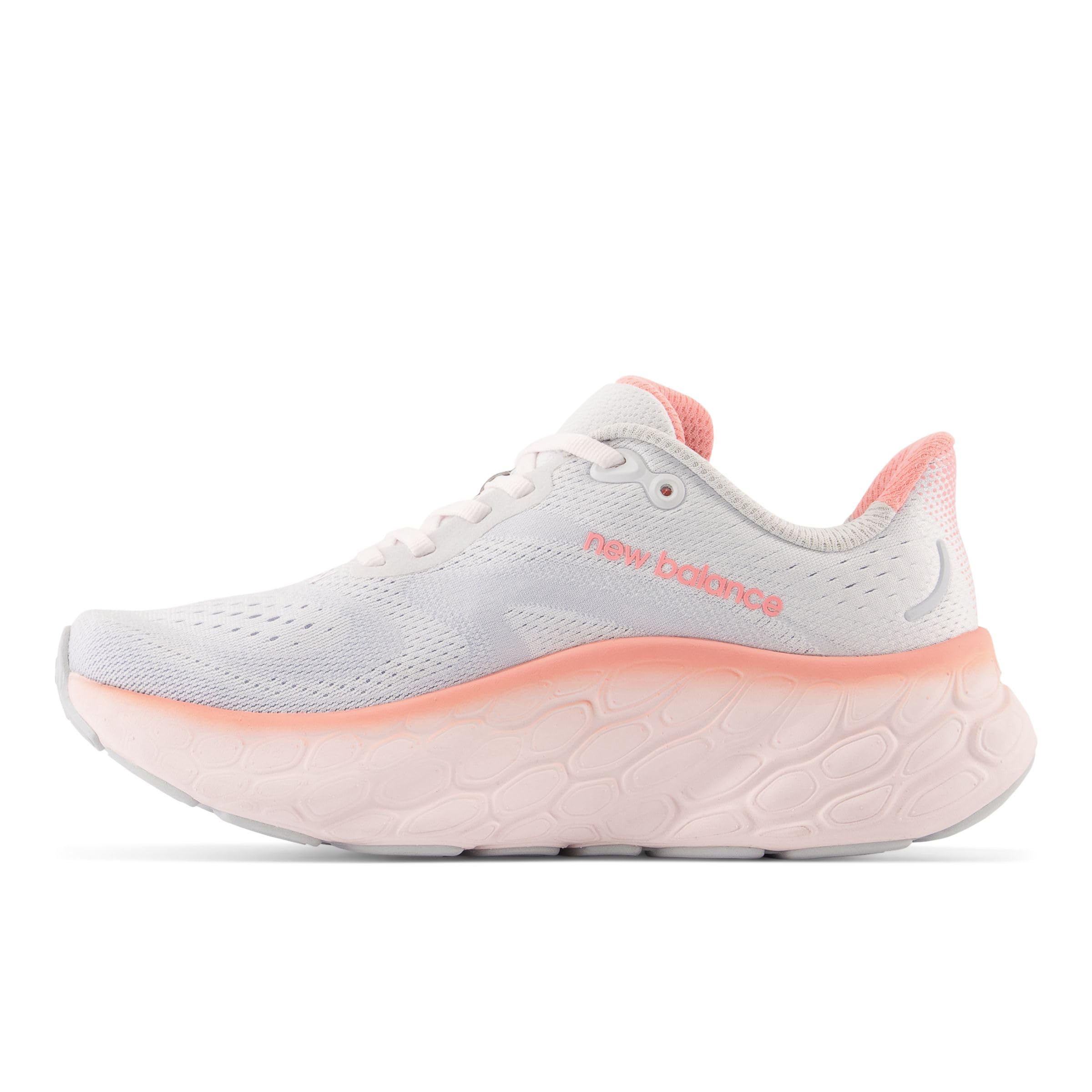 New Balance Women's WMORV4 Running Shoe, QUARTZ GREY/WASHED PINK/GRAPEFRUIT, 7