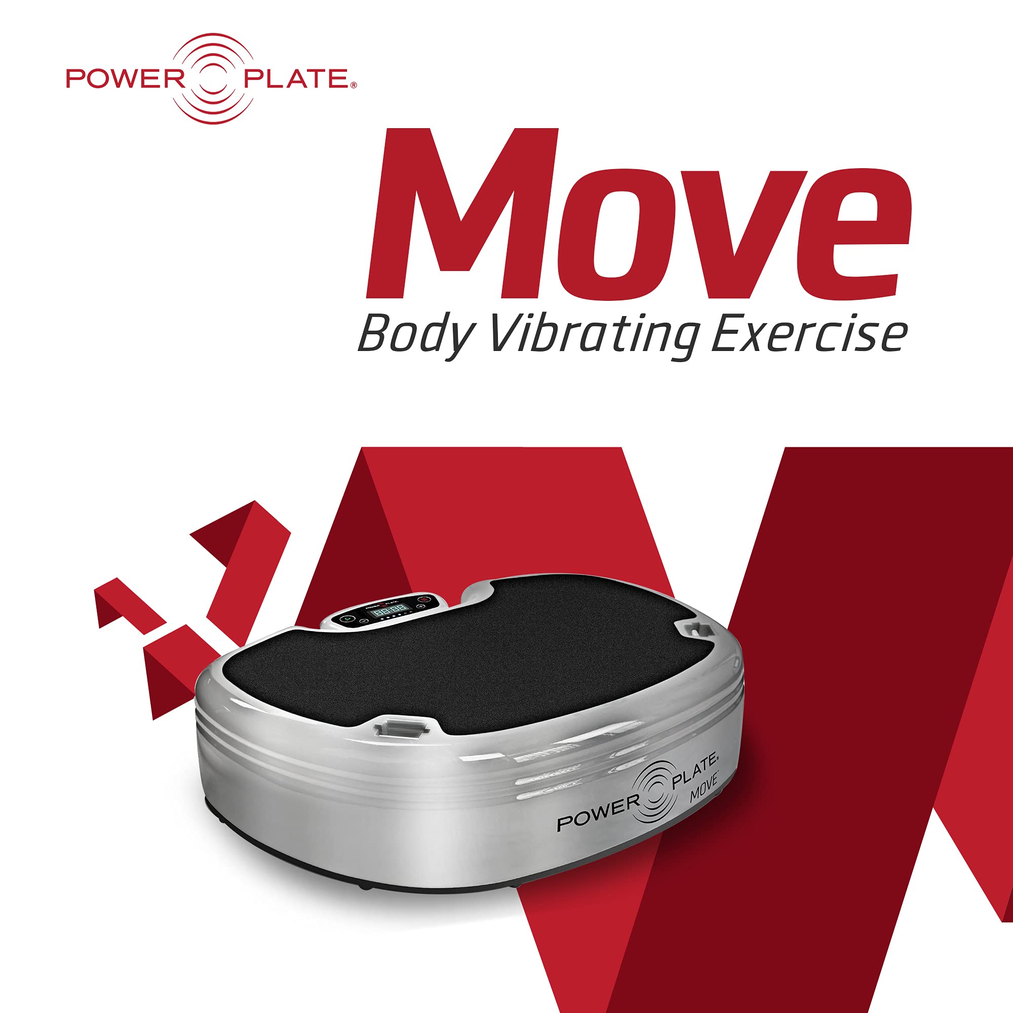 Power Plate Move, Vibrating Exercise Platform, Versatile Full Body Workout, Silver