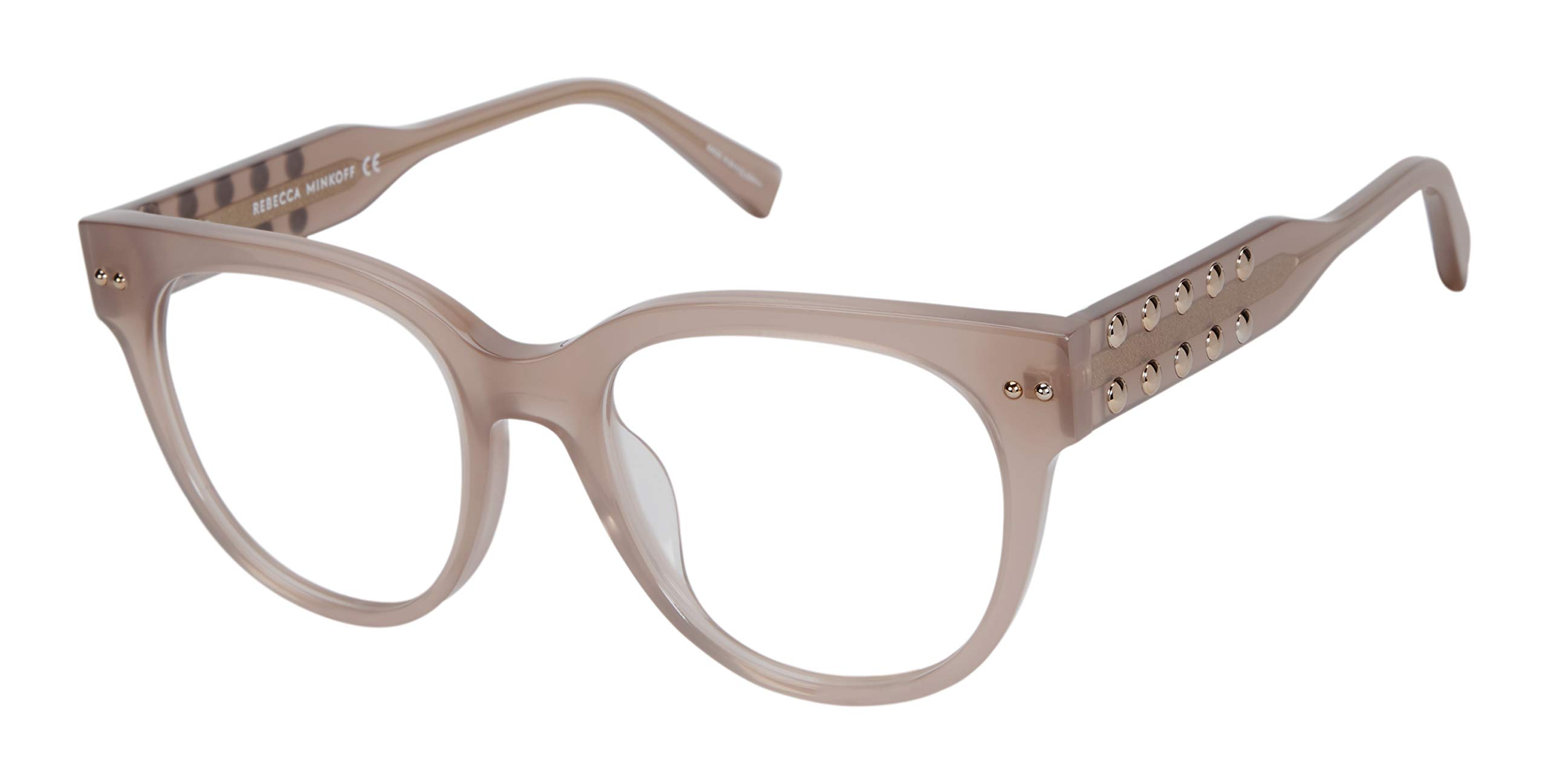 Rebecca Minkoff Women's Tilden 2 Oval Prescription Eyewear Frames, Pink Nude, 50mm, 19mm