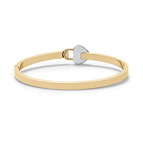 MVMT Heartlock Bangle Women's Gold Silver Bracelet