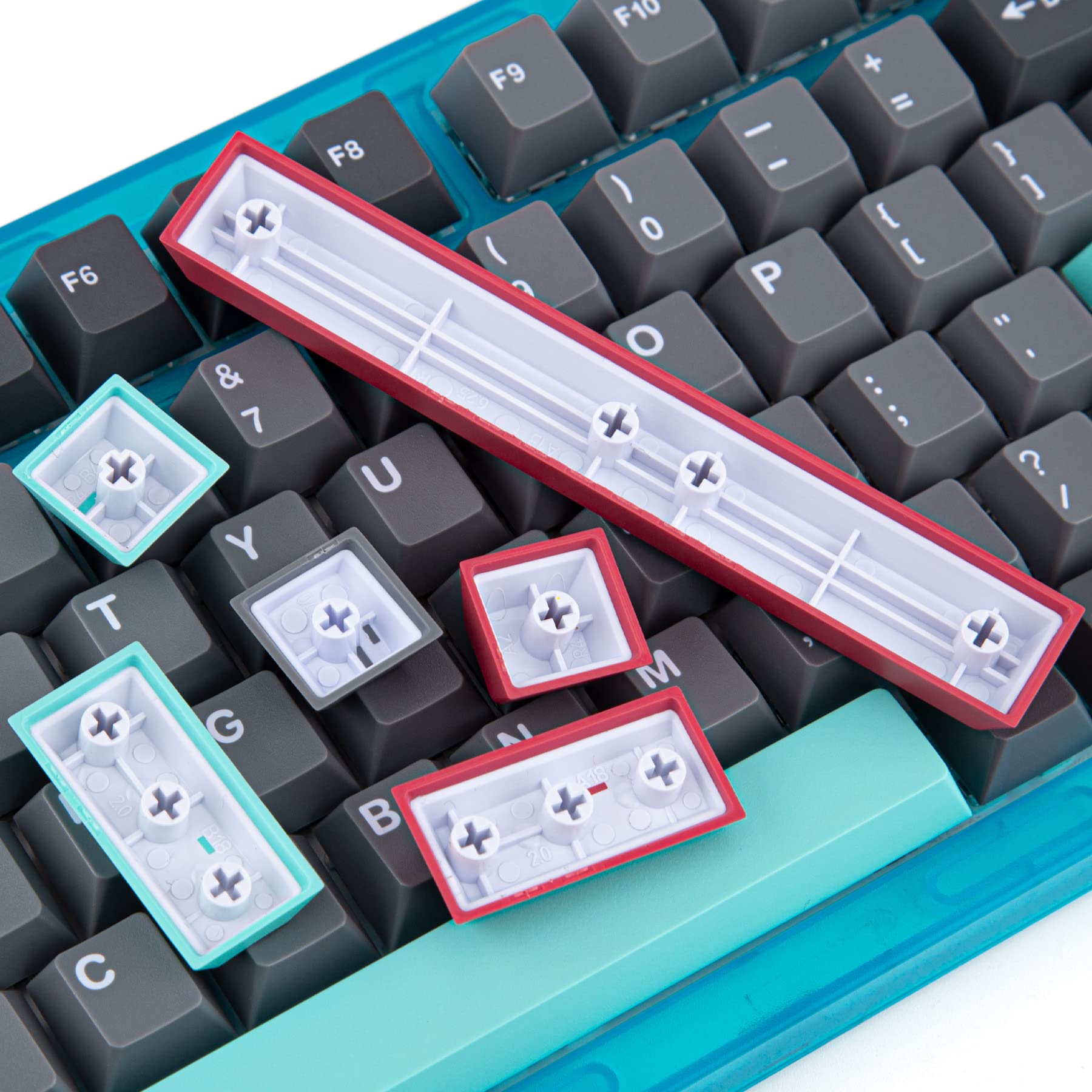 UniCusMech Custom Keycaps 173 Keys Cherry Profile Set ABS Double Shot Keycap Kit for Standard US ANSI & ISO Layout Mechanical Gaming Keyboard (Modern Dolch)