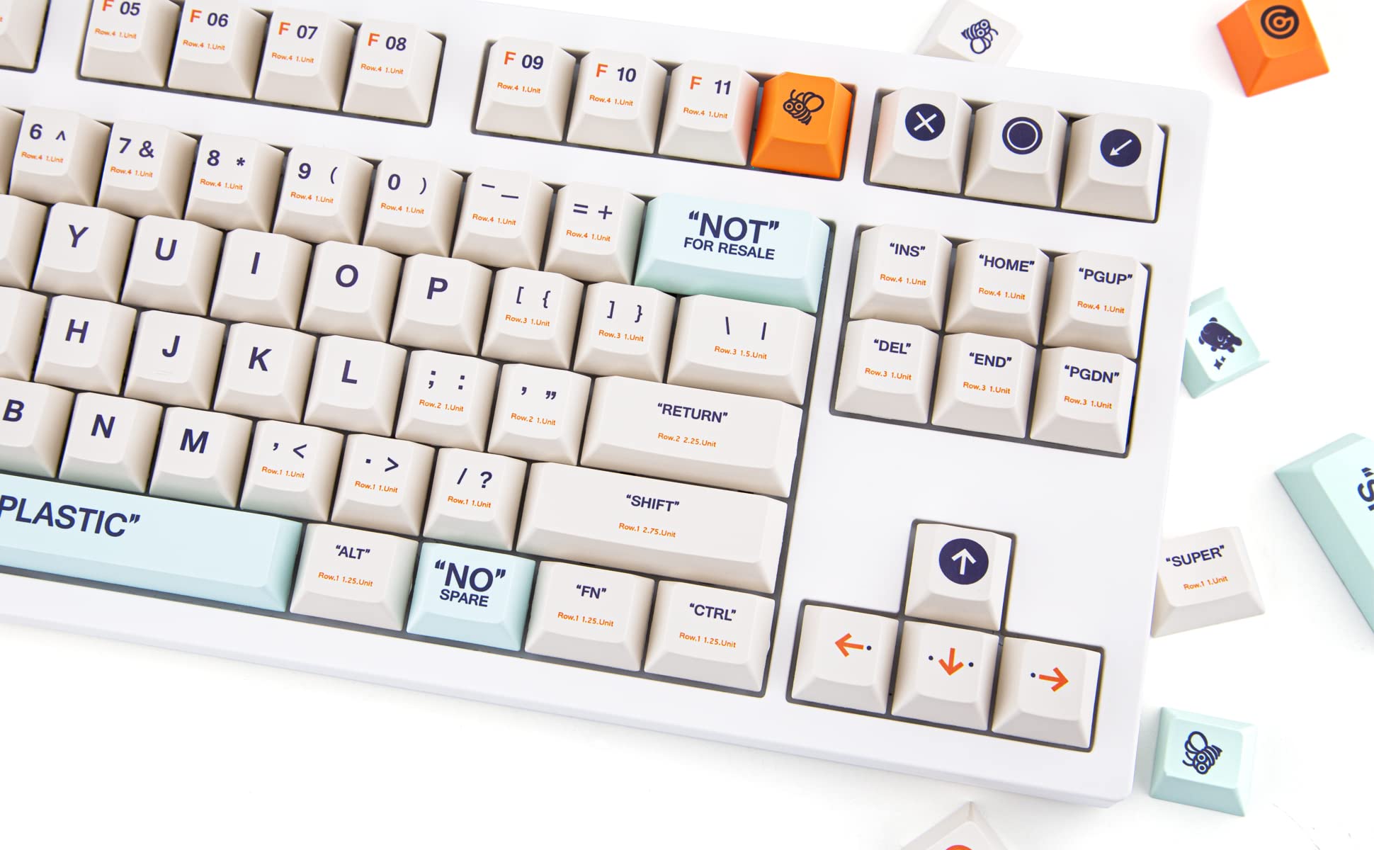 UniCusMech PBT keycap Cherry Profile 161 Keys Dye Sublimation ANSI & ISO Layout Keycap for Mechanical Gaming Keyboard Cherry MX Switch (Plastic)