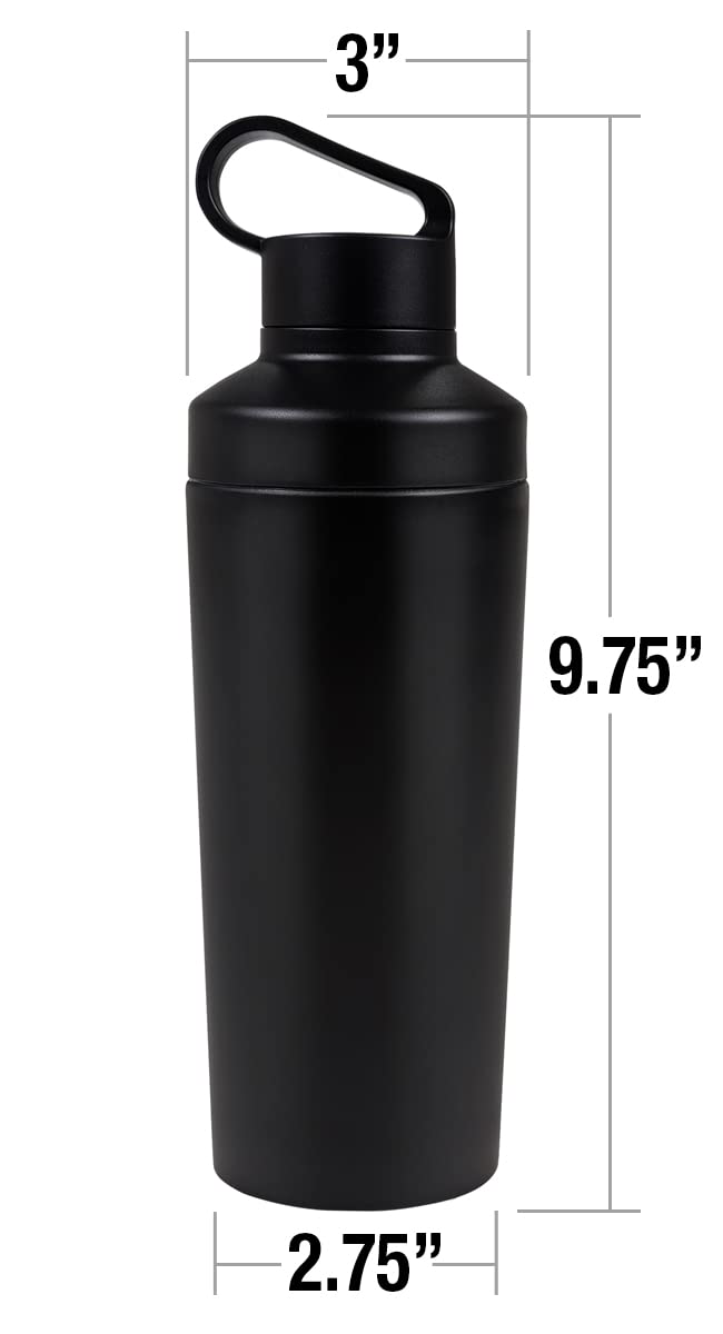 Superman OFFICIAL Superman Cute Chibi Character Pattern 18 oz Insulated Water Bottle, Leak Resistant, Vacuum Insulated Stainless Steel with 2-in-1 Loop Cap