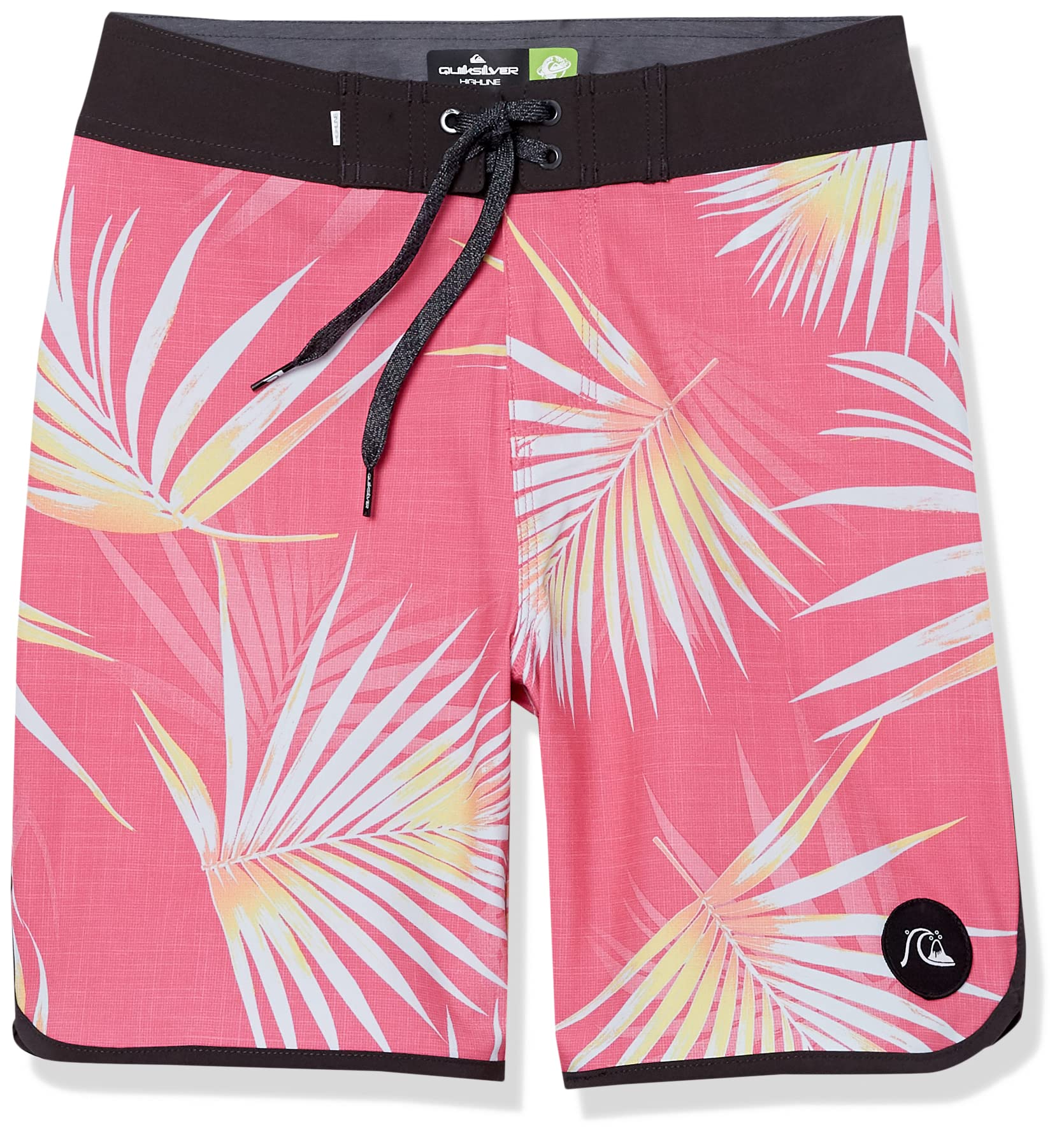 Quiksilver Boys' Surfsilk Scallop YTH 17 Boardshort Swim Trunk, Shocking Pink, 26/12