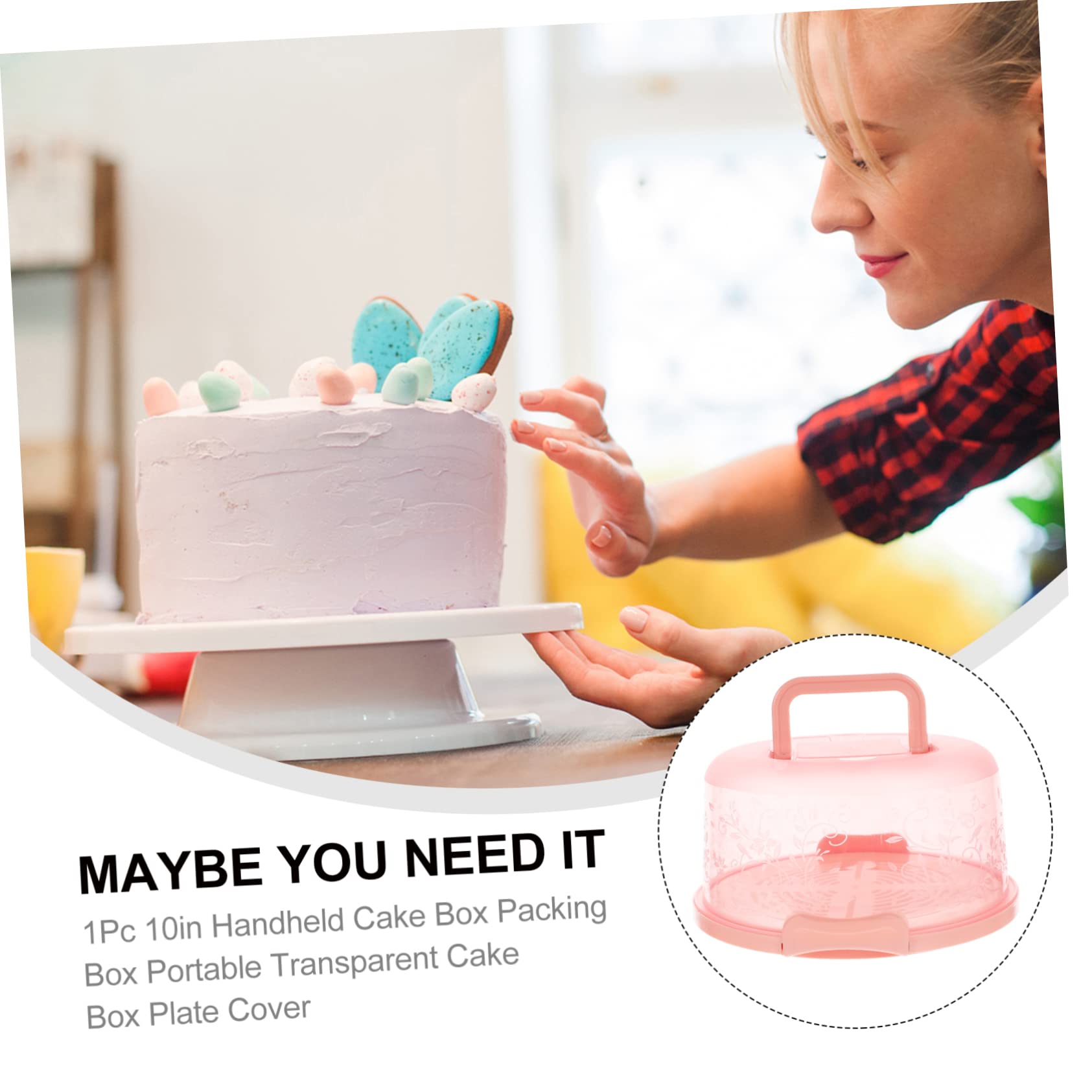 MARMERDO 1pc Cake Box Pink Bride Pie Pp Polypropylene Bracket