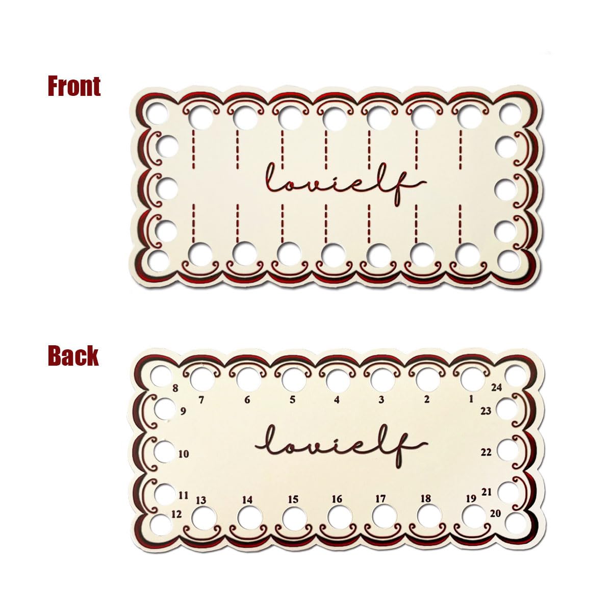 lovielf 12 Pack Embroidery Thread Organizer Cards, Embroidery Floss Organizer Holder Positions Cross Stitch Bobbin, Sewing Storage, Cardboard Floss Bobbins, Thread Keeper (12 pcs (Set A))