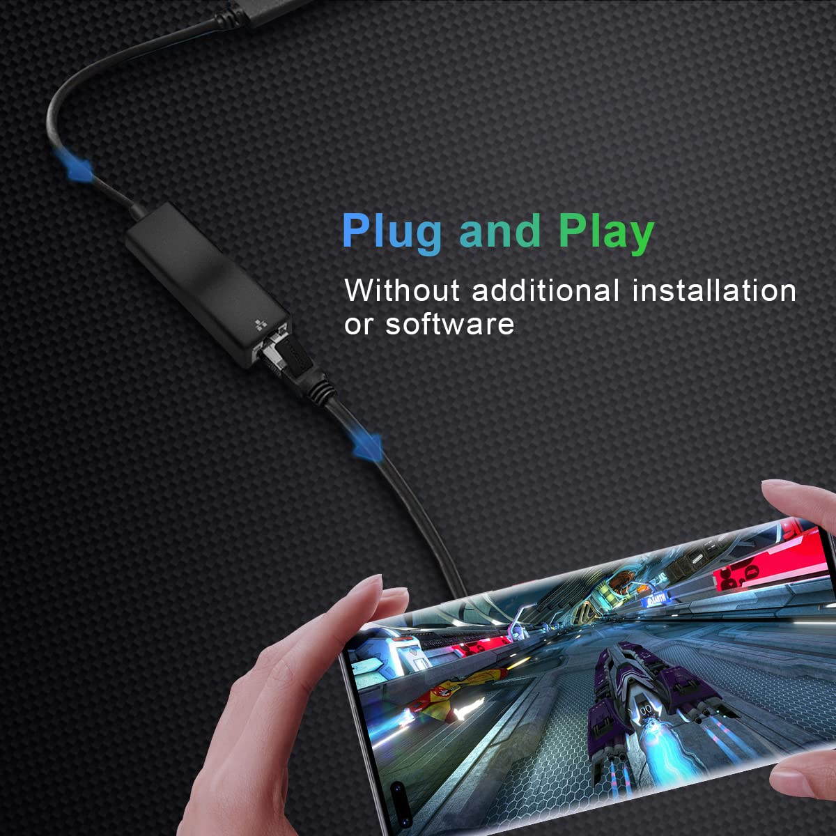 USB C to Ethernet Adapter,1000 Mbps Ethernet Speeds,Compatible for MacBook Pro, MacBook Air, Dell XPS and More
