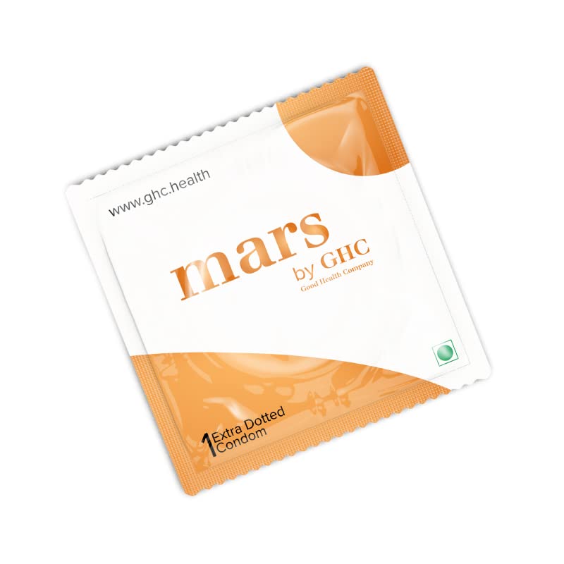 mars by GHC Extra Dotted Delay Condoms for Men - Pack of 1 (10 Nos) Standard