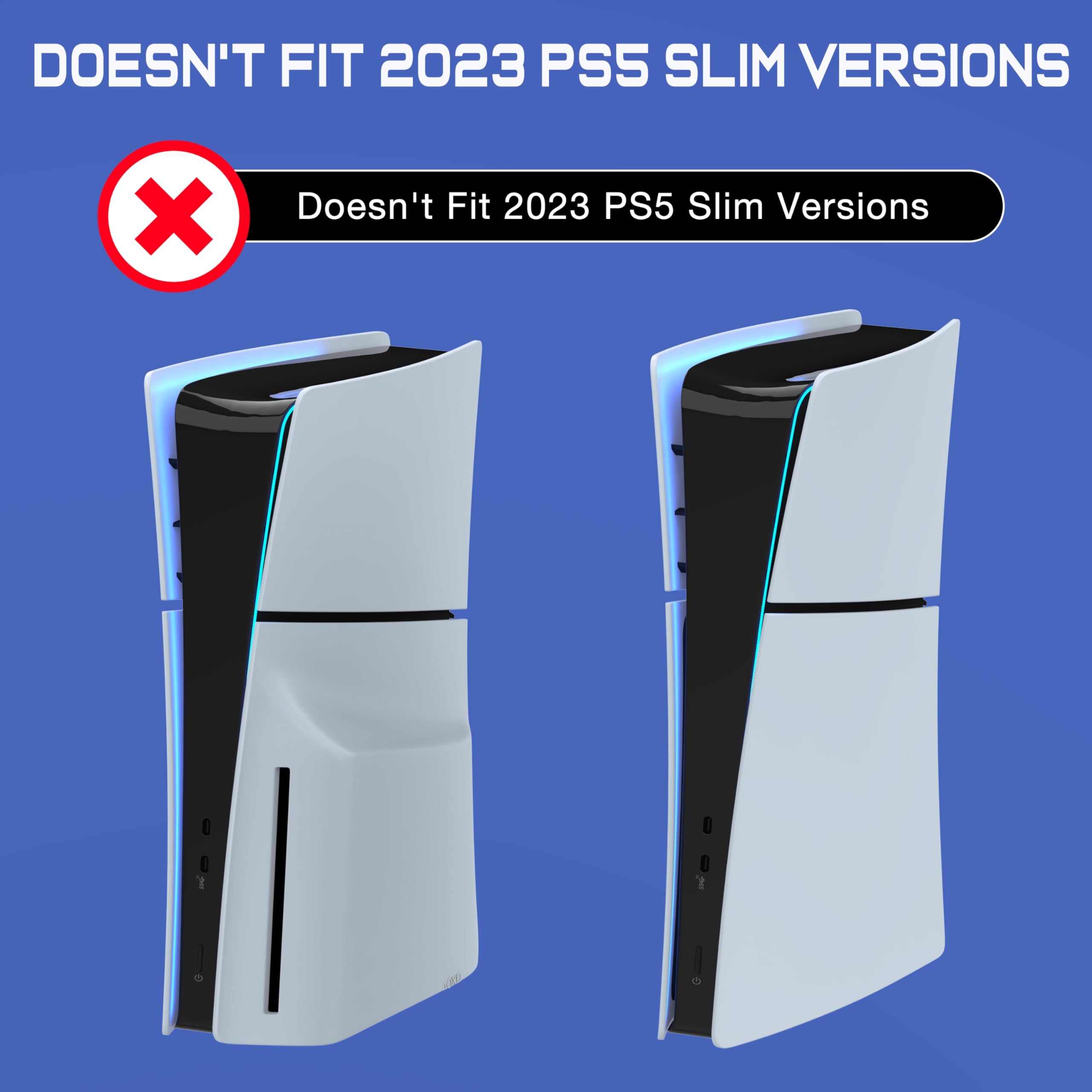 Vertical Cooling Stand for PS5 with 13 Game Storage and Dual Fast Controller Charging Station