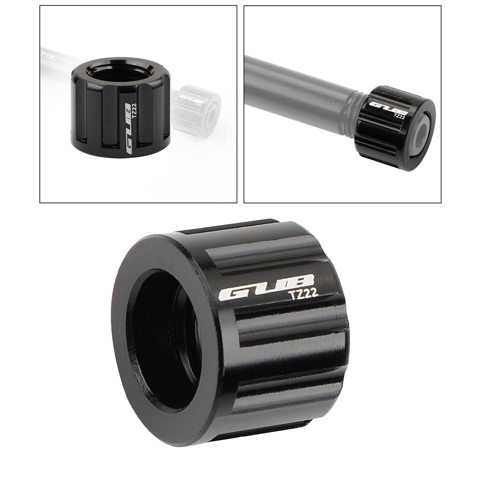 SM SunniMix Bike Thru Axle Nuts Wheel Hub Axle 14mm Quick Release Hub Aluminum Alloy Skewer Bolt Screw Nuts Fastener Mountain MTB Shaft Lever Replacement