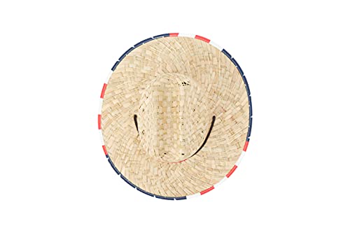 Quiksilver mens Outsider Lifeguard Beach Straw Sun Hat, Navy Red White, Large-X-Large US