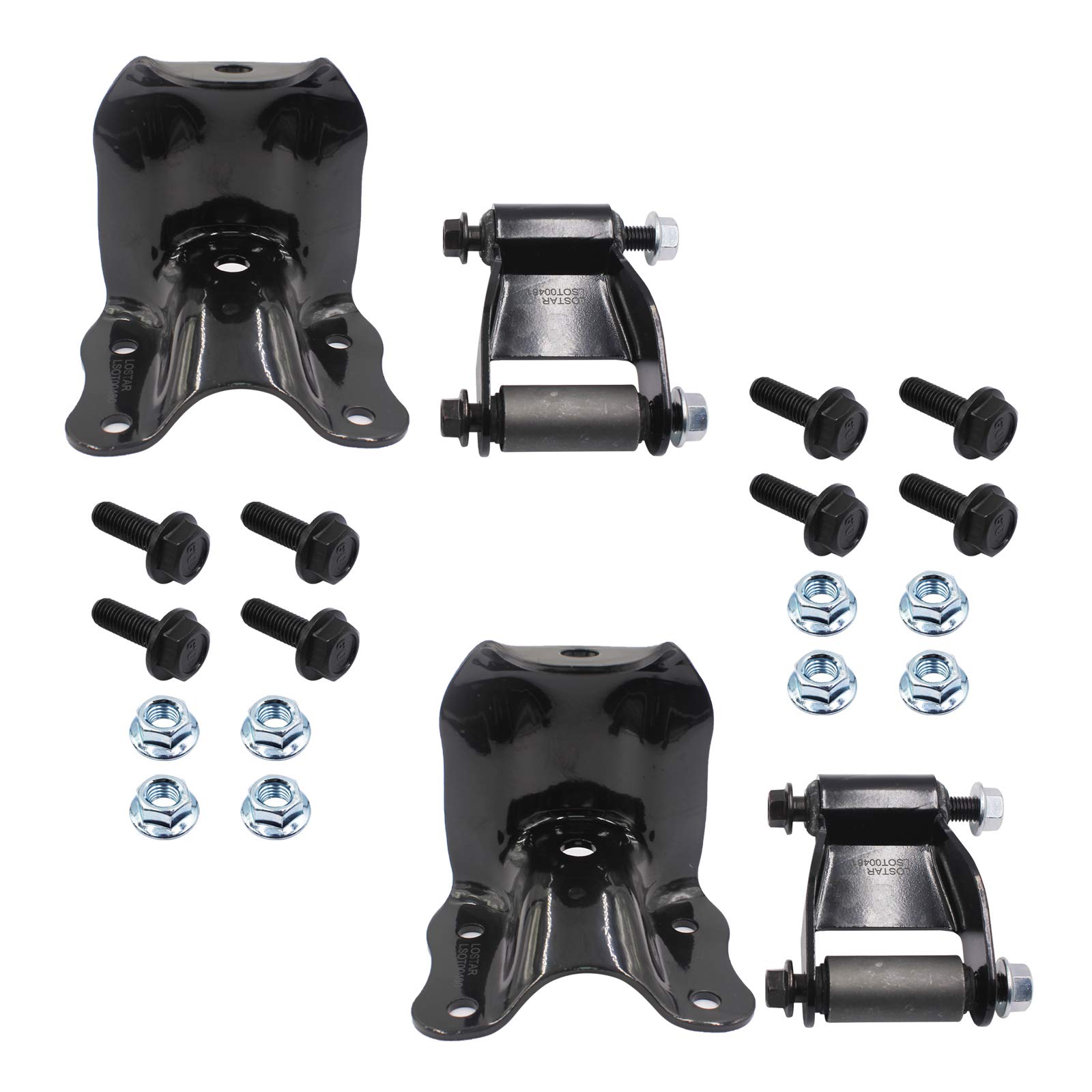 Rear Leaf Spring Shackle Hanger Bracket Kit - Replacement For 1986-2008 Ranger 2wd & 4x4 - All Models with 2.5" Wide Leaf Springs # 722-001 + 722-010
