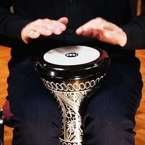 Meinl Percussion Aluminum Doumbek Egyptian Goblet Drum, Hand Engraved β Made in Turkey β Synthetic Head, 2-Year Warranty (HE-2018)