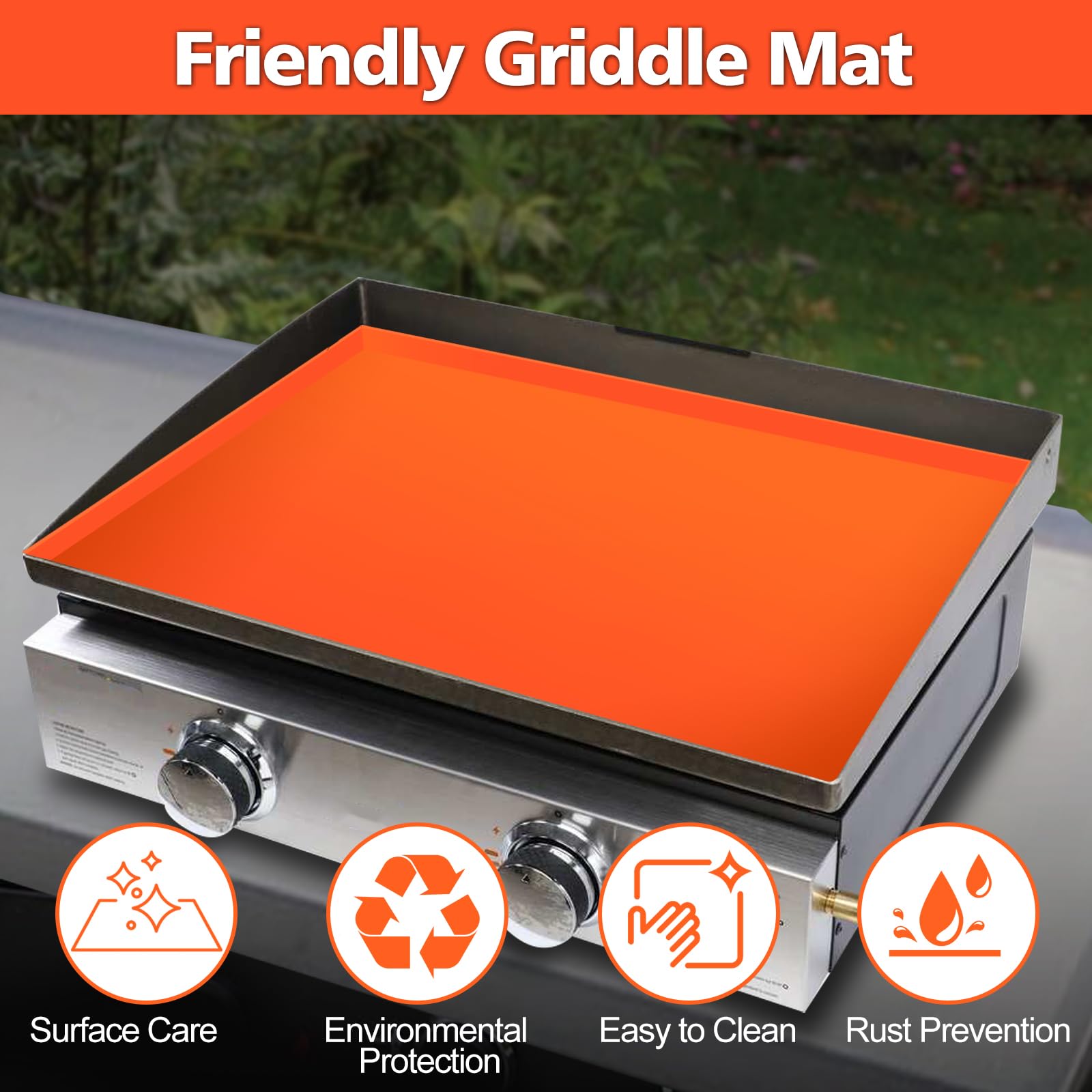 MOFEEZ Silicone Griddle Mat for Blackstone 23 Inch Griddle, Heavy Duty Food Grade Silicone Mat, Full Protection of Griddle Surfaces from Rodents, Insects, Debris, and Rust, Griddle Cover