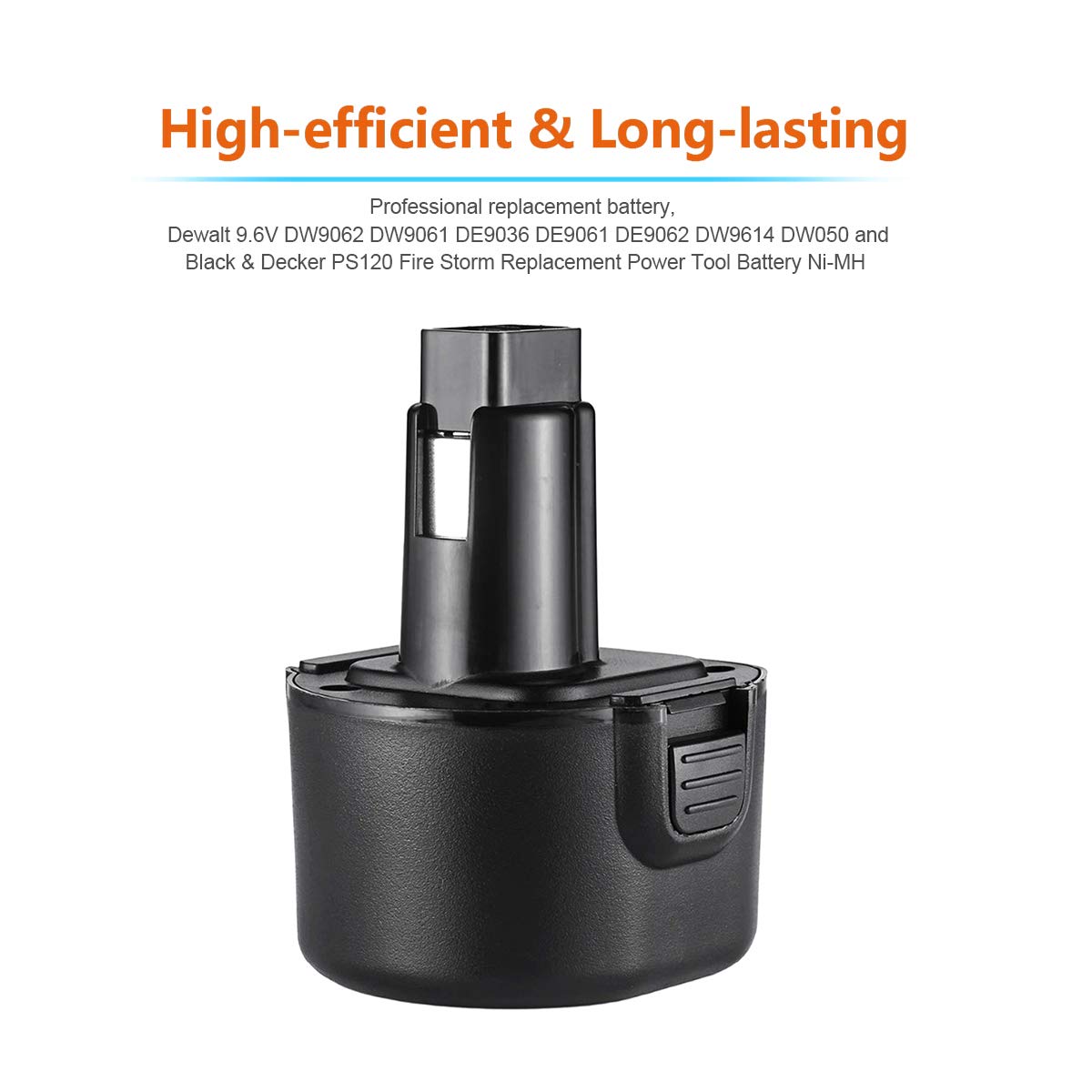 POWTREE 9.6V 3.0Ah Ni-MH Replacement Battery for Black and Decker PS120 Battery Pack Compatible with Dewalt Dw9061 Dw9062 De9036 De9062 Dw9614 Dw050 Black and Decker PS120