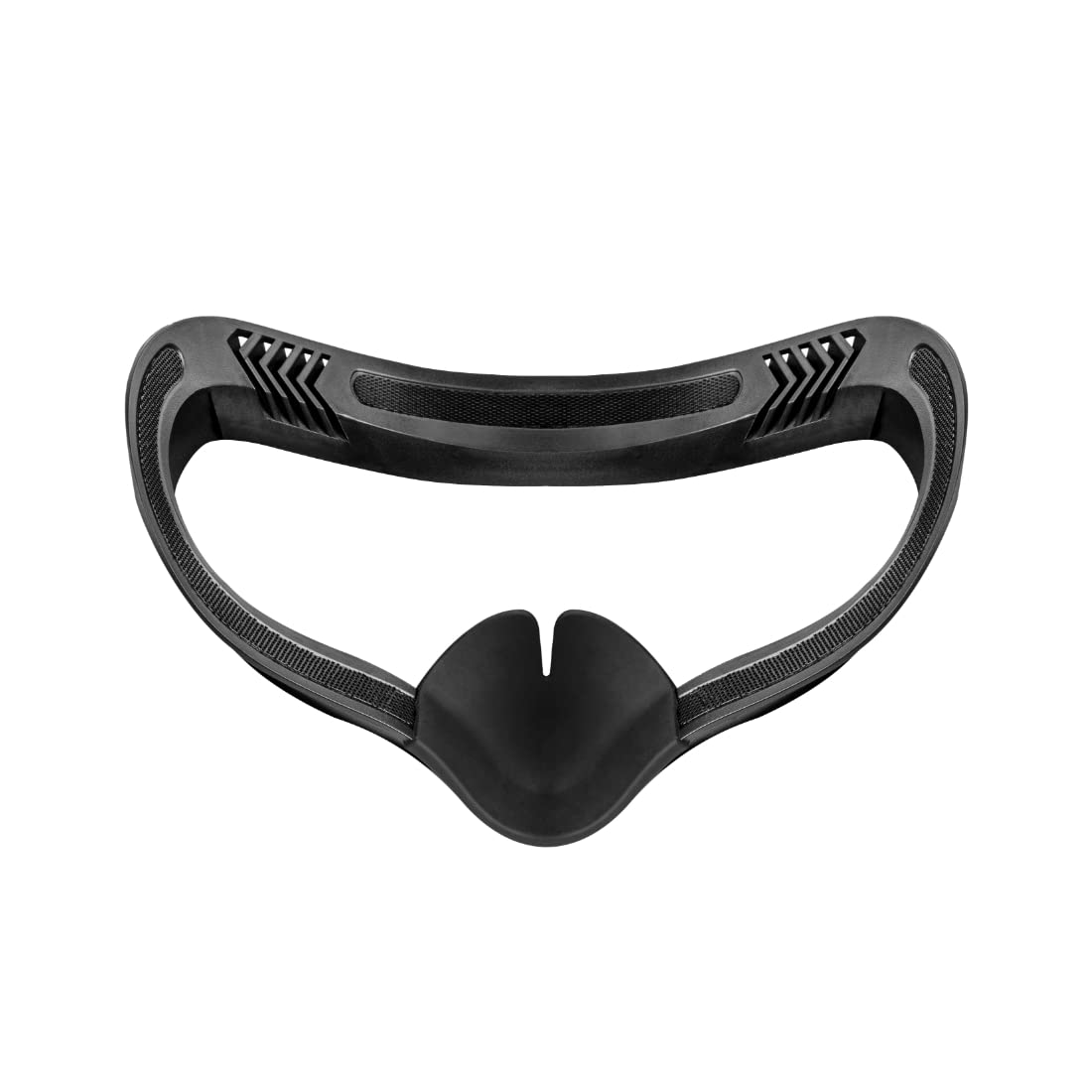 Rebuff Reality VR Facial Vent Soft Interface Bracket & Anti-Leakage Light PU Leather Foam Face Cover Replacement Pad Custom Comfort Accessories 6-Piece Set for Oculus Quest 2 (Black,6-in-1)