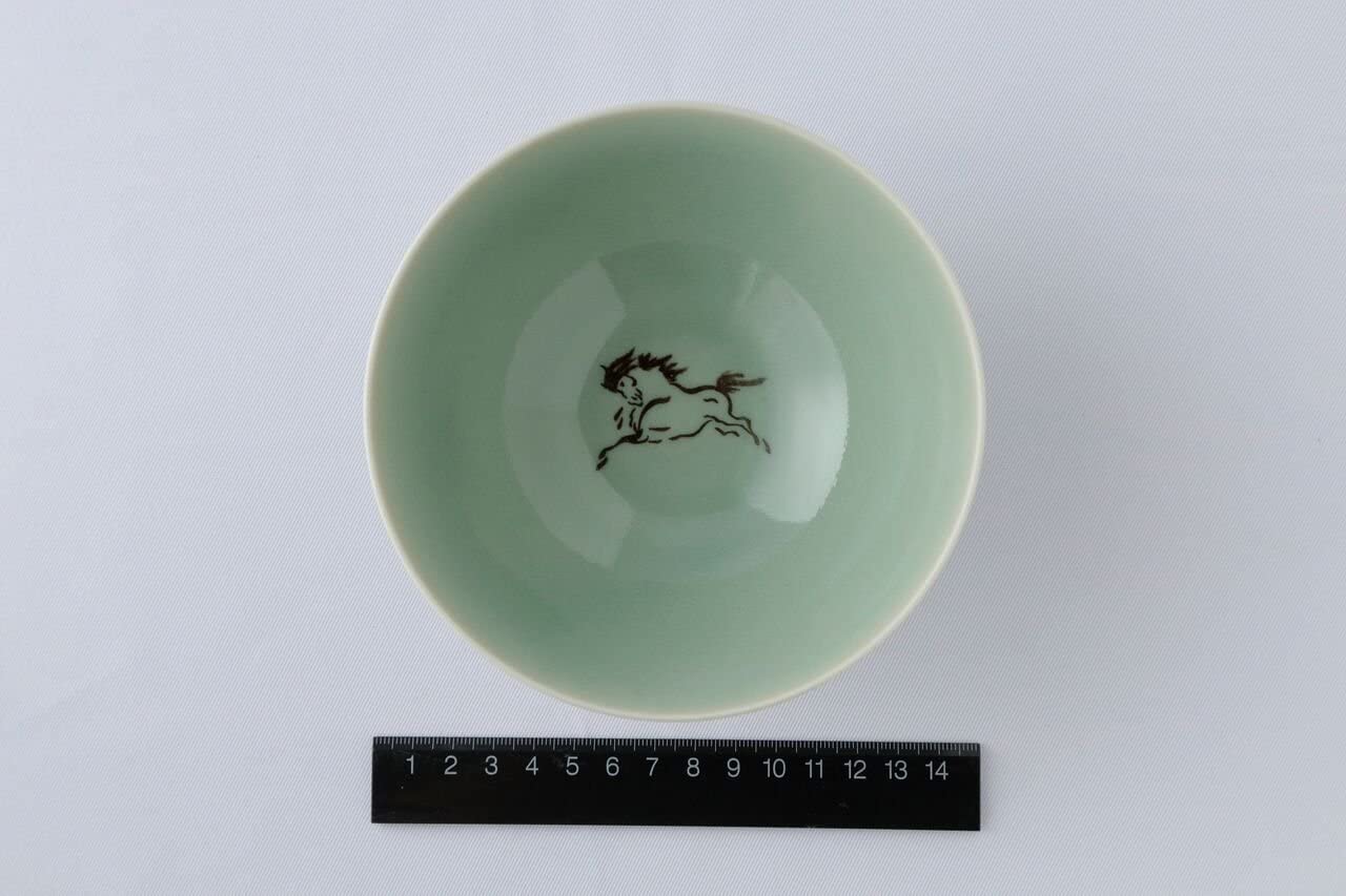 SOMA-YAKI(ware) MATSUNAGA-KAMA(kiln), The rice bowl, Made in Japan, Cobalt blue, large