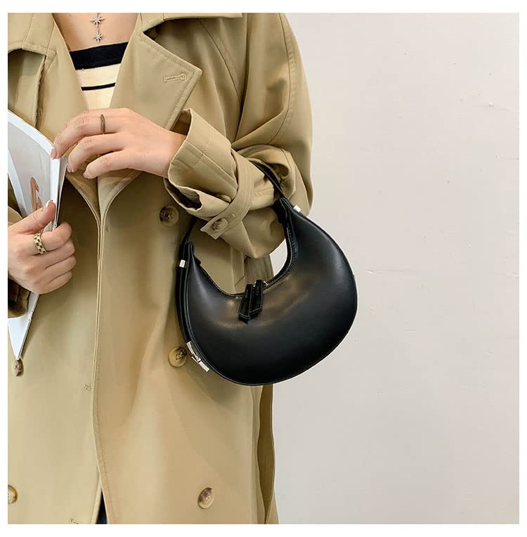 Women Black Mini Purses Trendy Shoulder Bag Small Clutch Satchel Hobo Tote Handbag Black