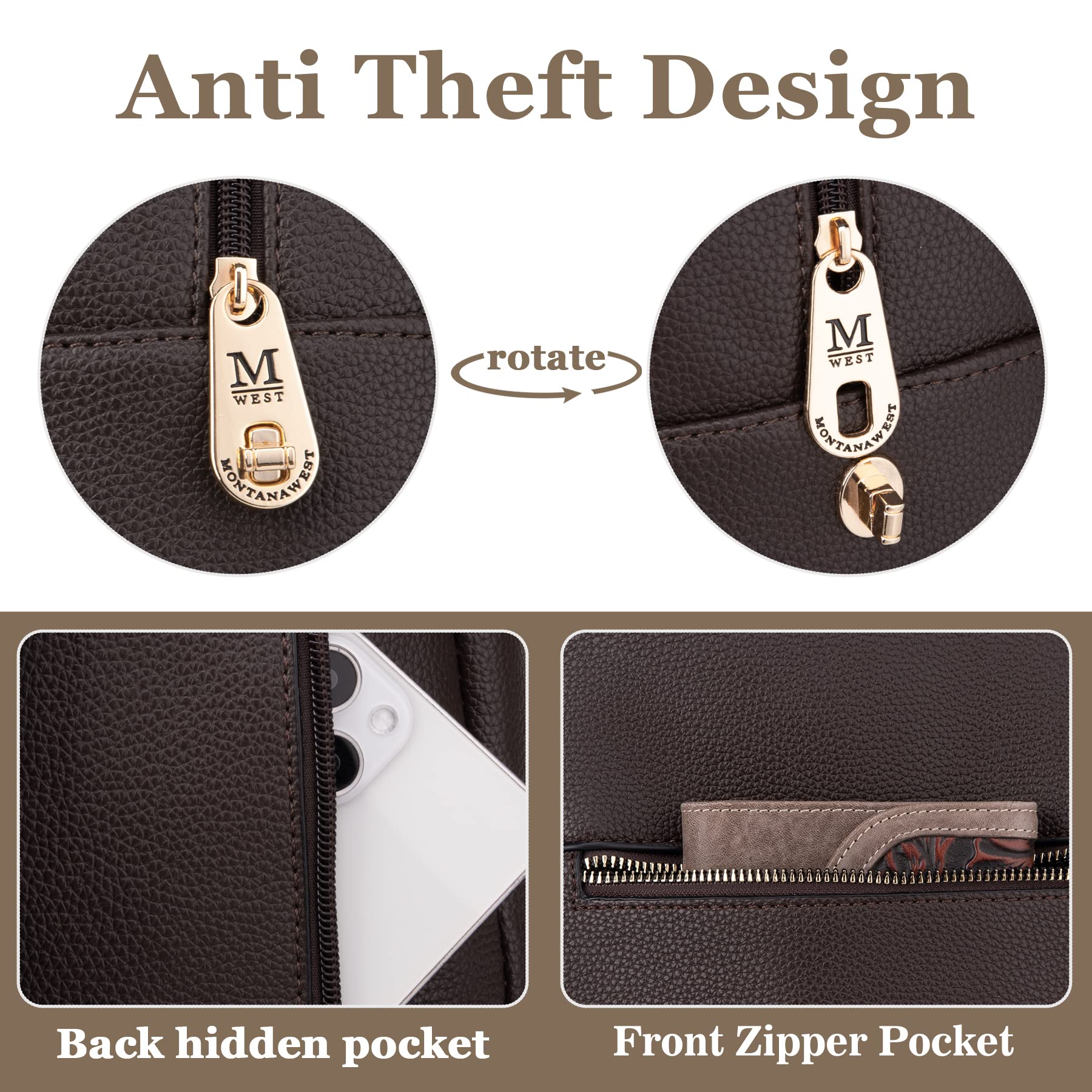 Montana West Small Backpack Purse for Women Anti Theft Backpack with Secured Zipper & Tassel