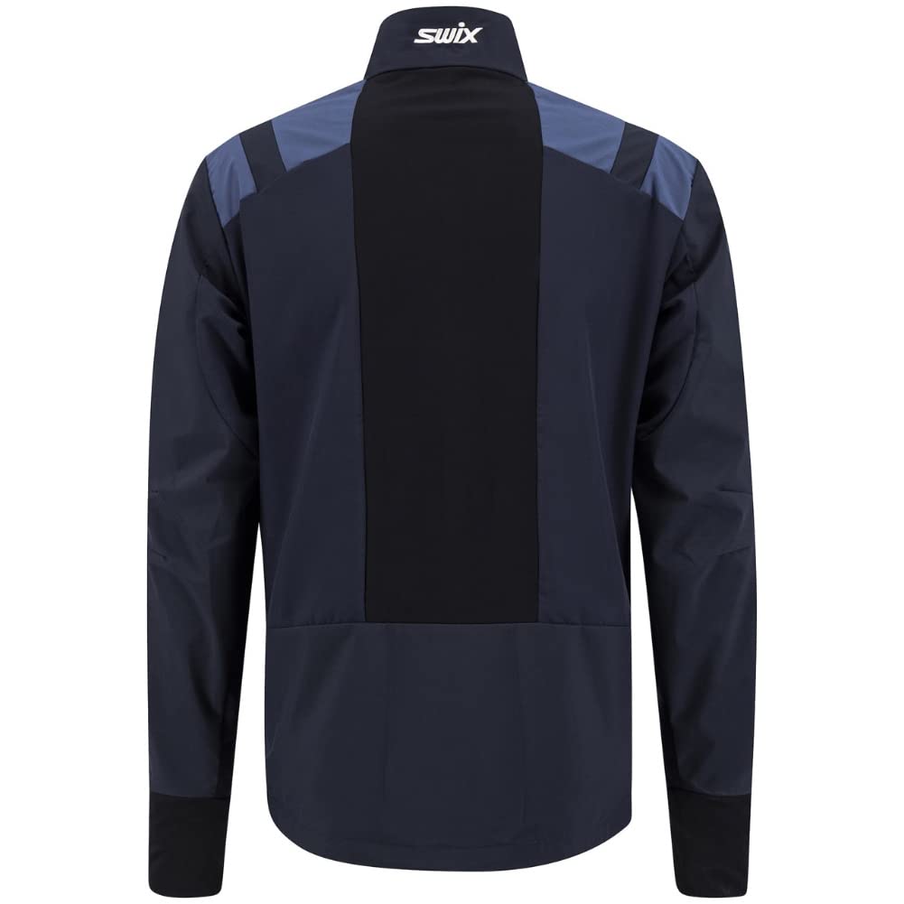 Swix Men's Standard Infinity Windproof Water-Resistant All-Round Cross-Country Ski Jacket, Lake Blue