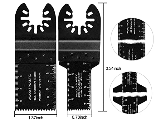 Oscillating Multi tool Saw Blades 21pc Quick Release Tool kit Set for Wood Plastic Soft Metal Cutting Quick Release Saw Blades Compatible with Fein Multimaster Bosch Makita Milwaukee Rockwell Ryobi