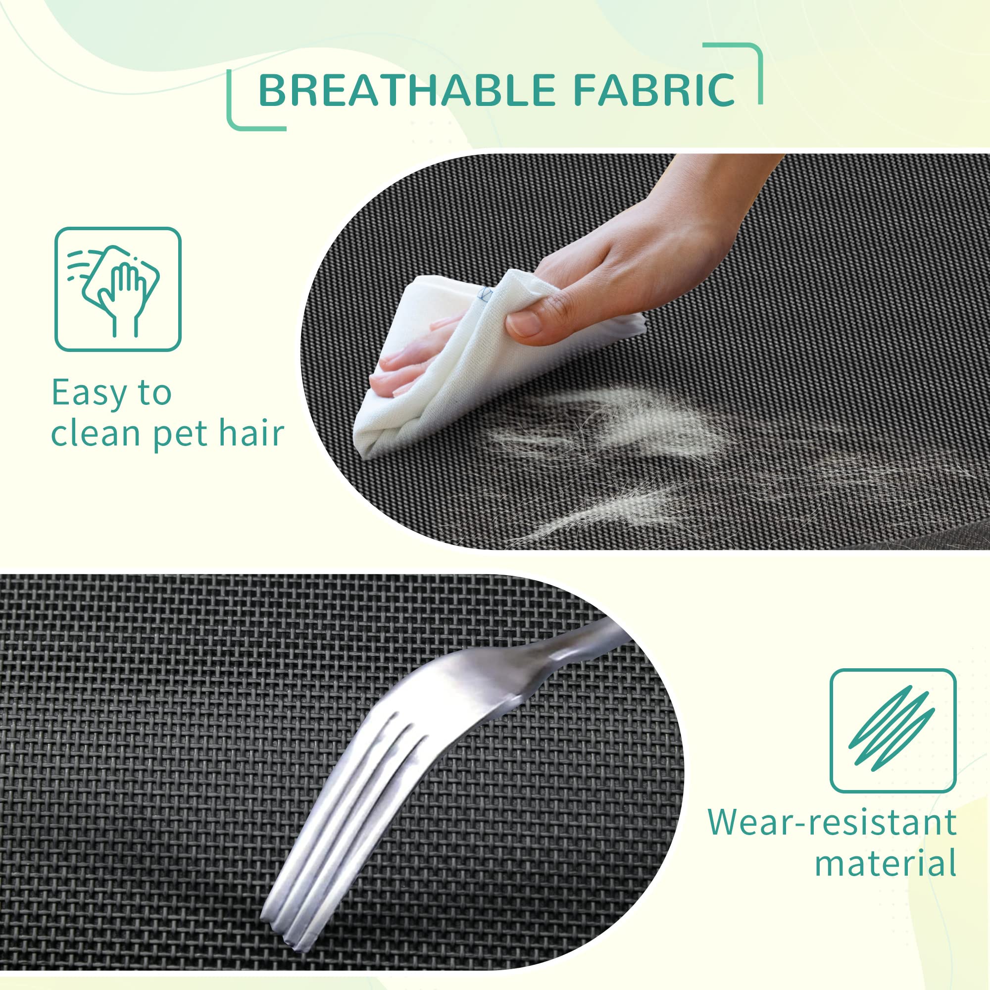 PawHut Elevated Dog Bed with Removable Canopy, Foldable Raised Pet Cot with Carry Bag, Ventilated Cooling Pet Bed for Medium, Large and Extra Large Dogs, Grey