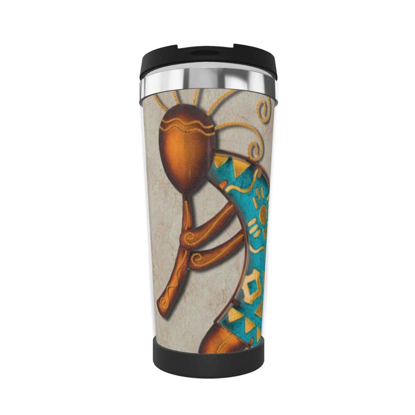 Travel Coffee Mug For Women Men Kokopelli Southwestern Style Double Wall Vacuum Insulated Tumbler Cup