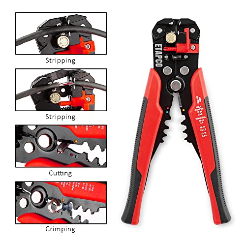 Wire Stripper, Wire Stripper Tool, Wire Strippers, Wire Strippers Electrical, with Wire Crimper and Wire Cutters, Self Adjusting, Automatic Wire Stripper, wire stripper and crimping tool