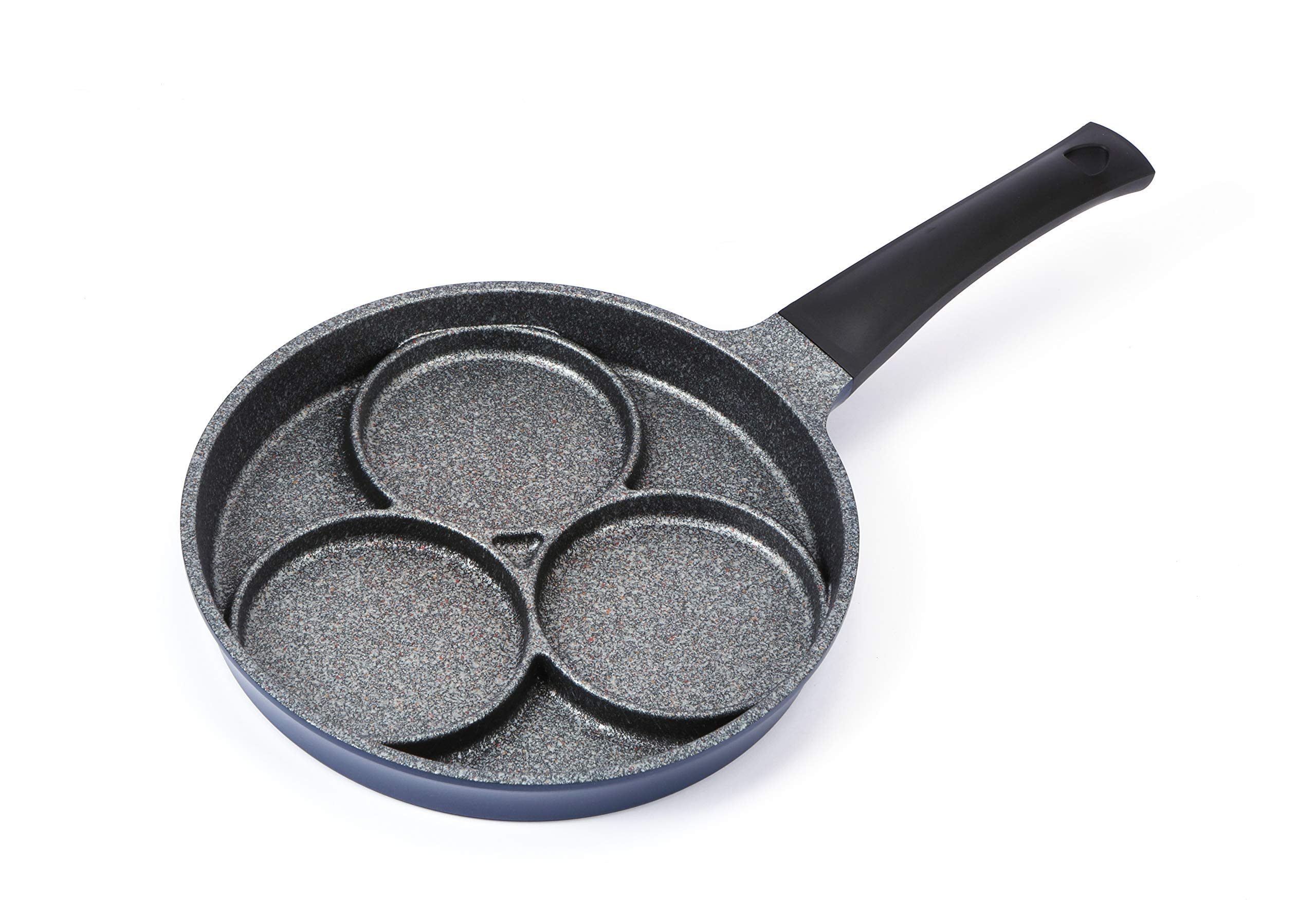 UPIT 3-Cup Egg Frying Pan for Induction Stovetop, Nonstick Coating Aluminum Egg Cooker Pan